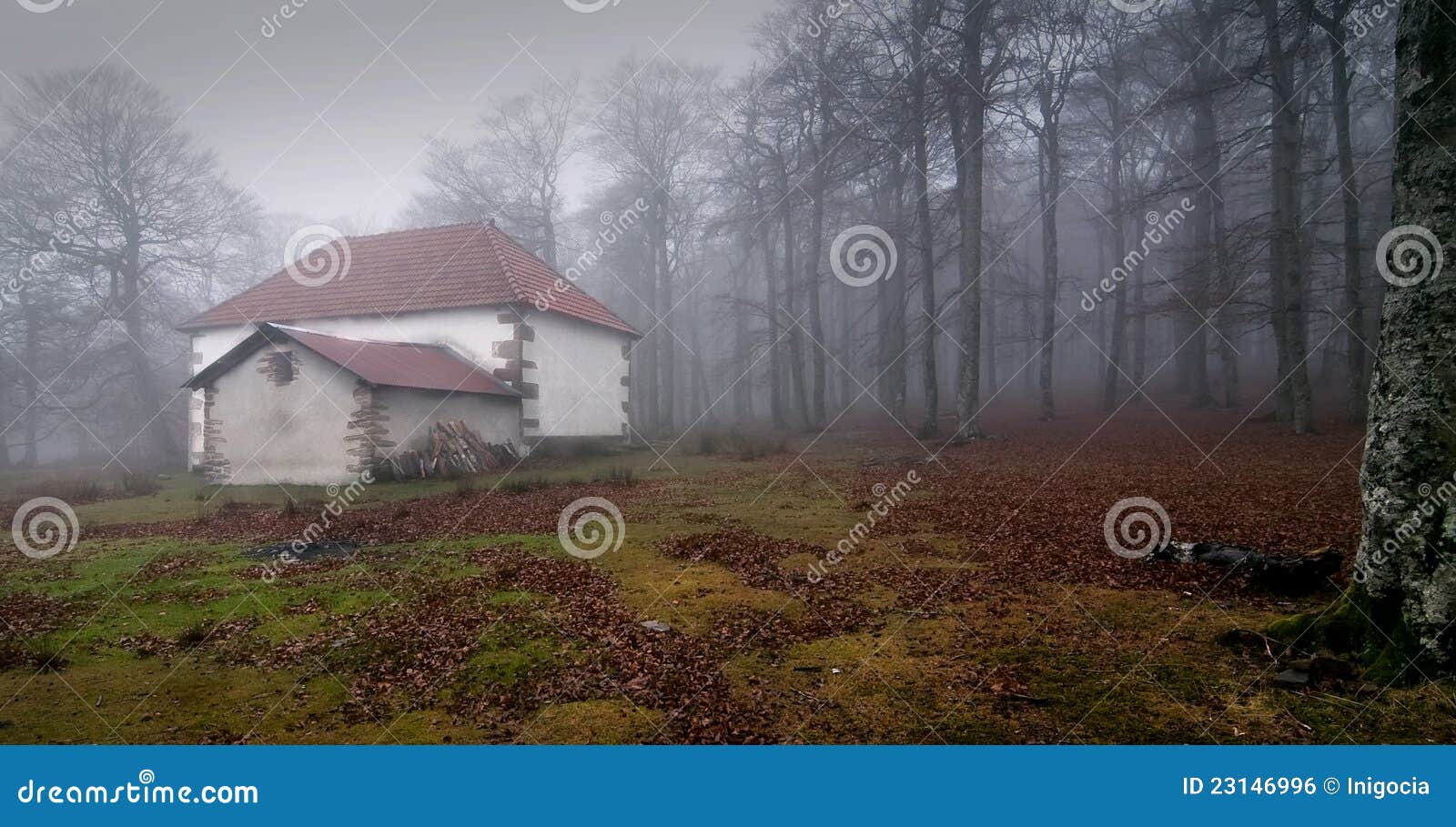 House in the fog stock photo. Image of cloud, color, natural - 23146996