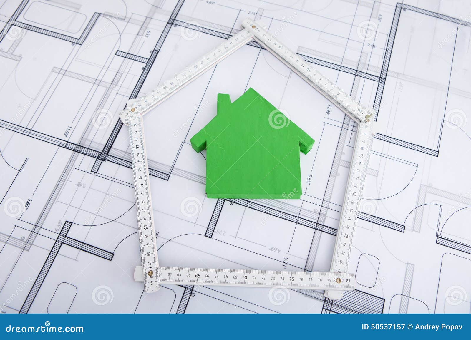 Folding Ruler Isolated, Yellow Carpenter`s Rule With Centimeters ...