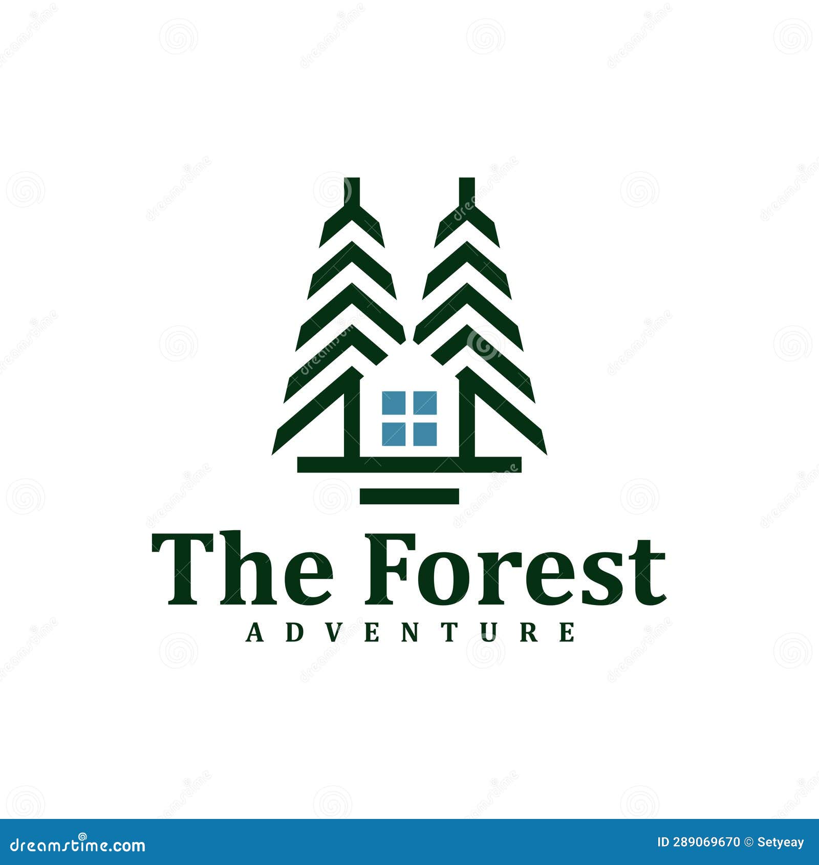 House Forest Logo Design Template. Creative Pine House Logo Vector ...