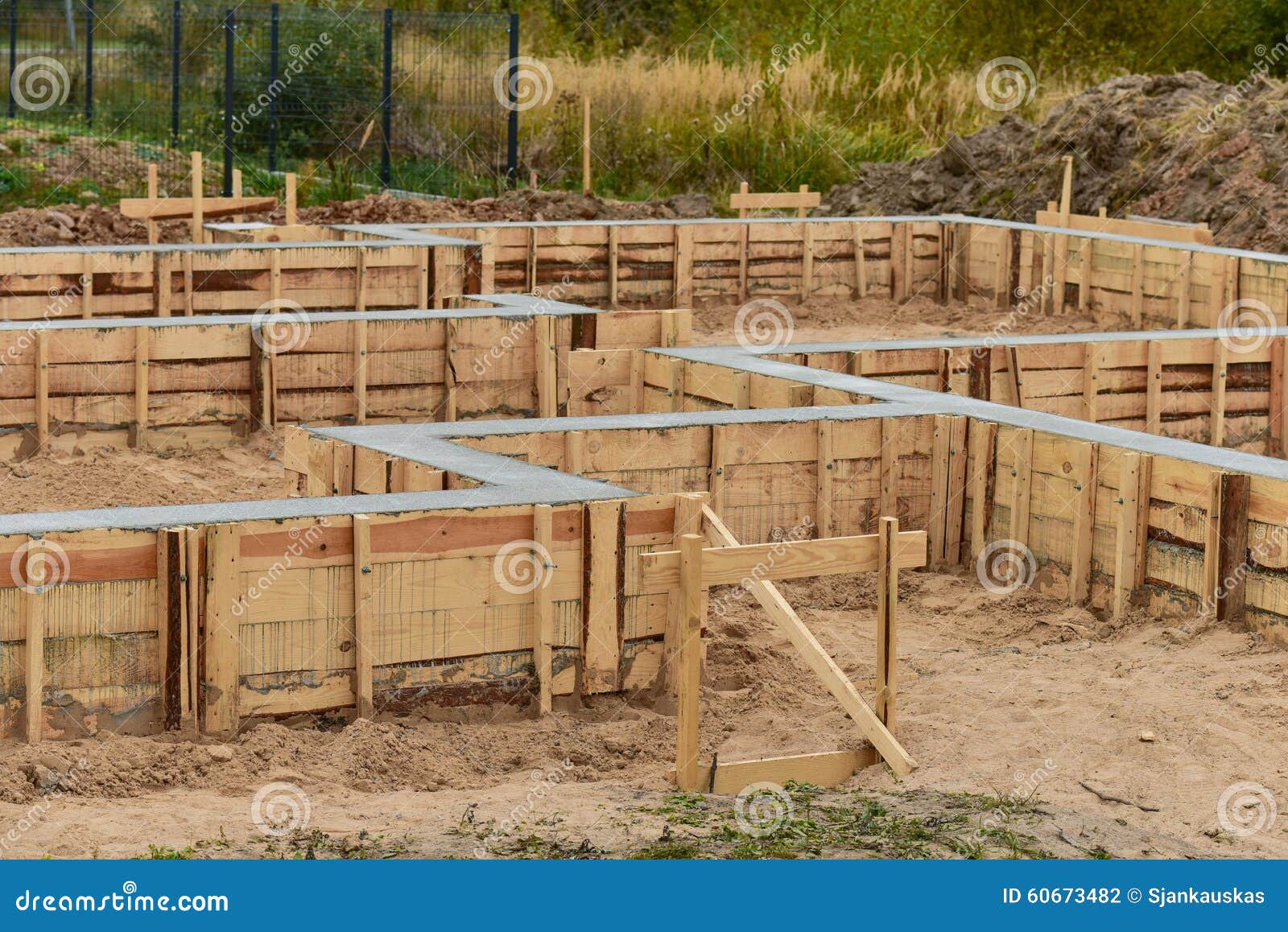 House foundation mounting stock photo. Image of cement - 60673482
