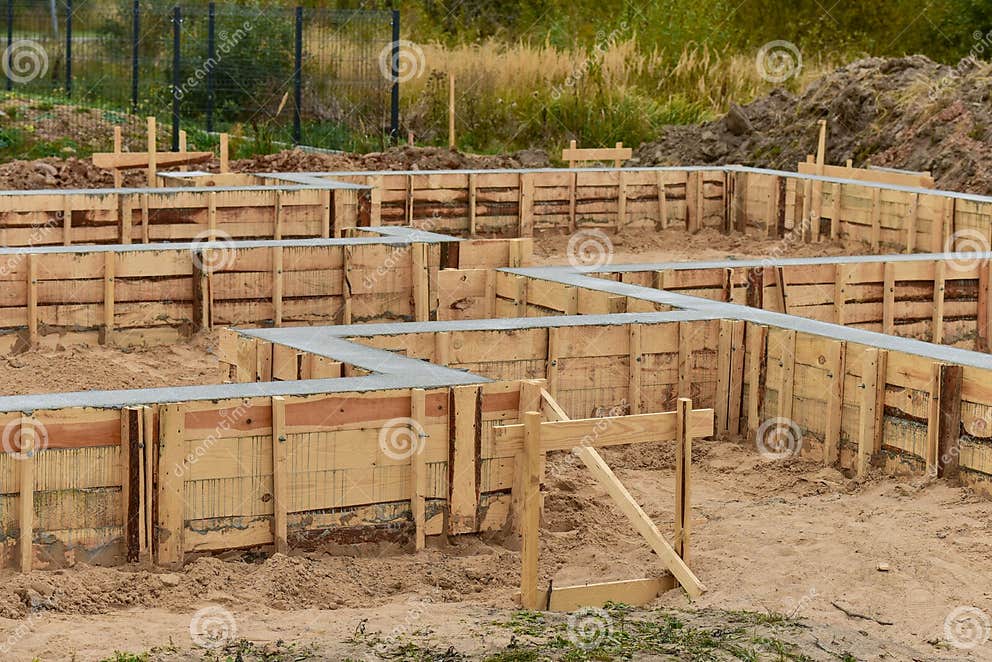 House foundation mounting stock photo. Image of cement - 60673482
