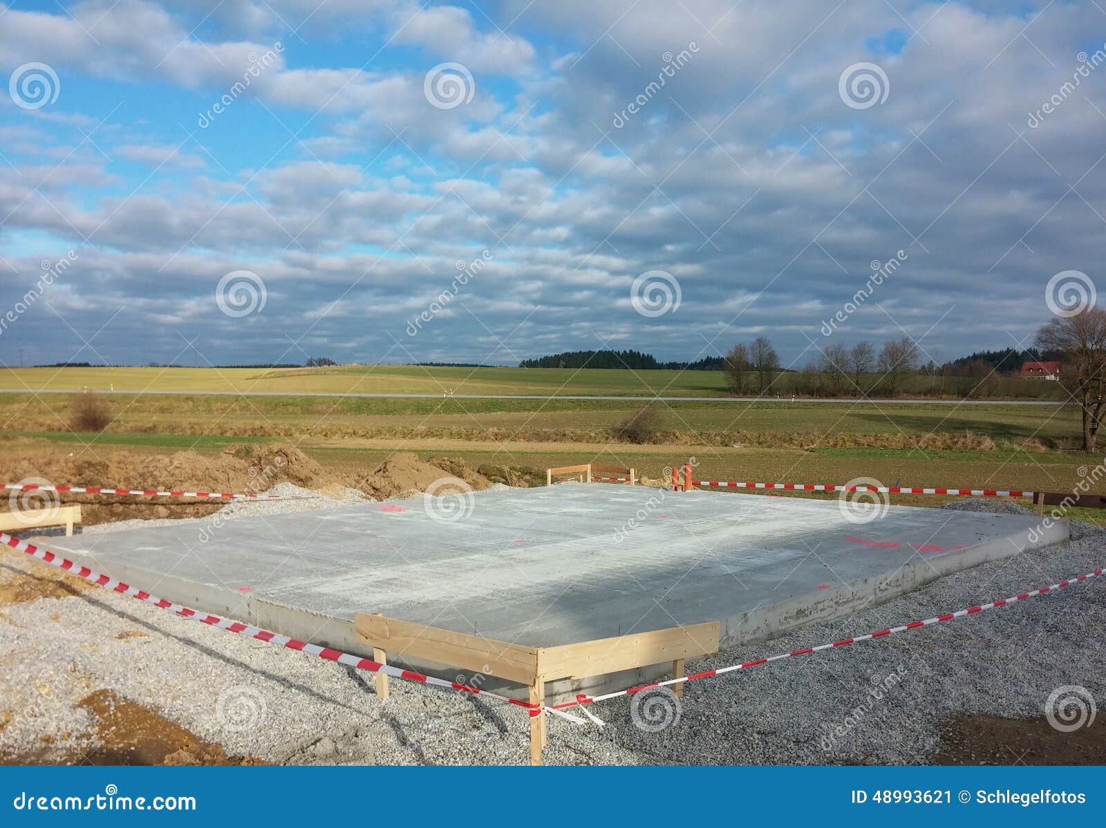 House Foundation Slab Construction With Reinforced Concrete. House ...