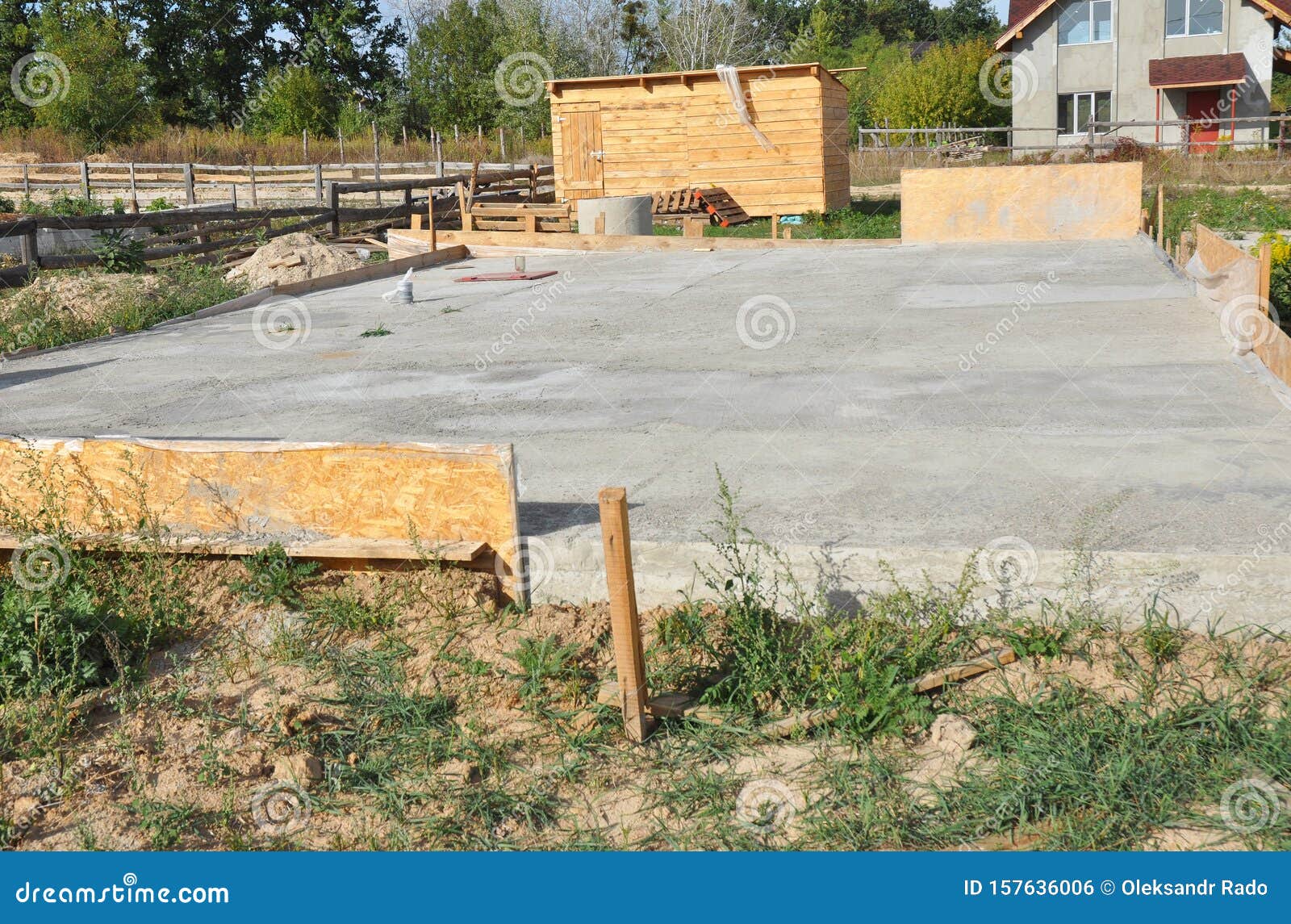 House Foundation Slab Construction with Reinforced Concrete. House ... House Foundation Slab Construction with Reinforced Concrete. House ...
