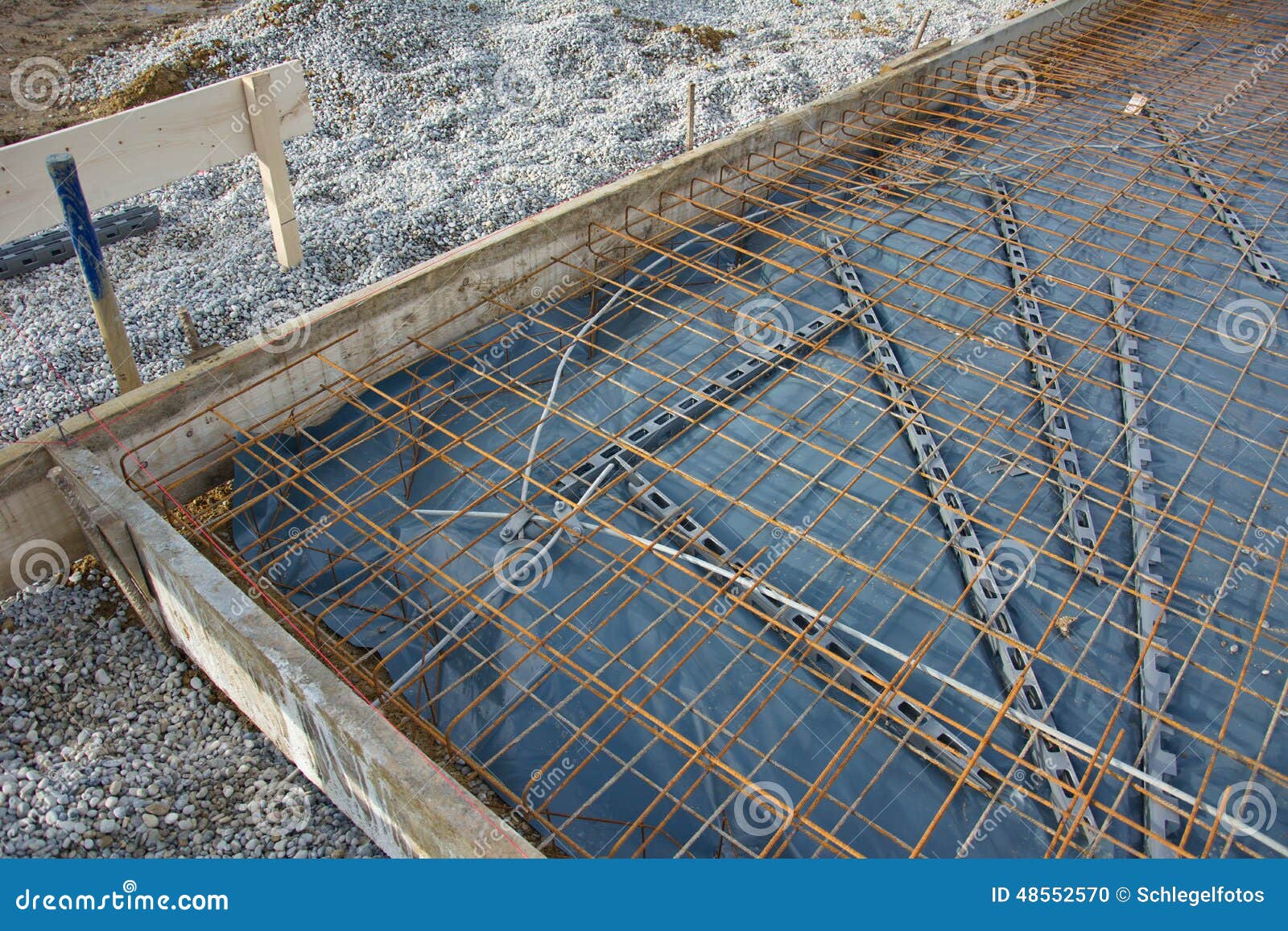 House Foundation Steel Construction Stock Photo - Image of material ...