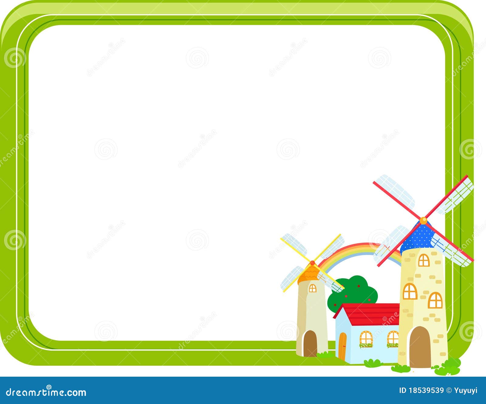 House and frame stock vector. Illustration of nature - 18539539