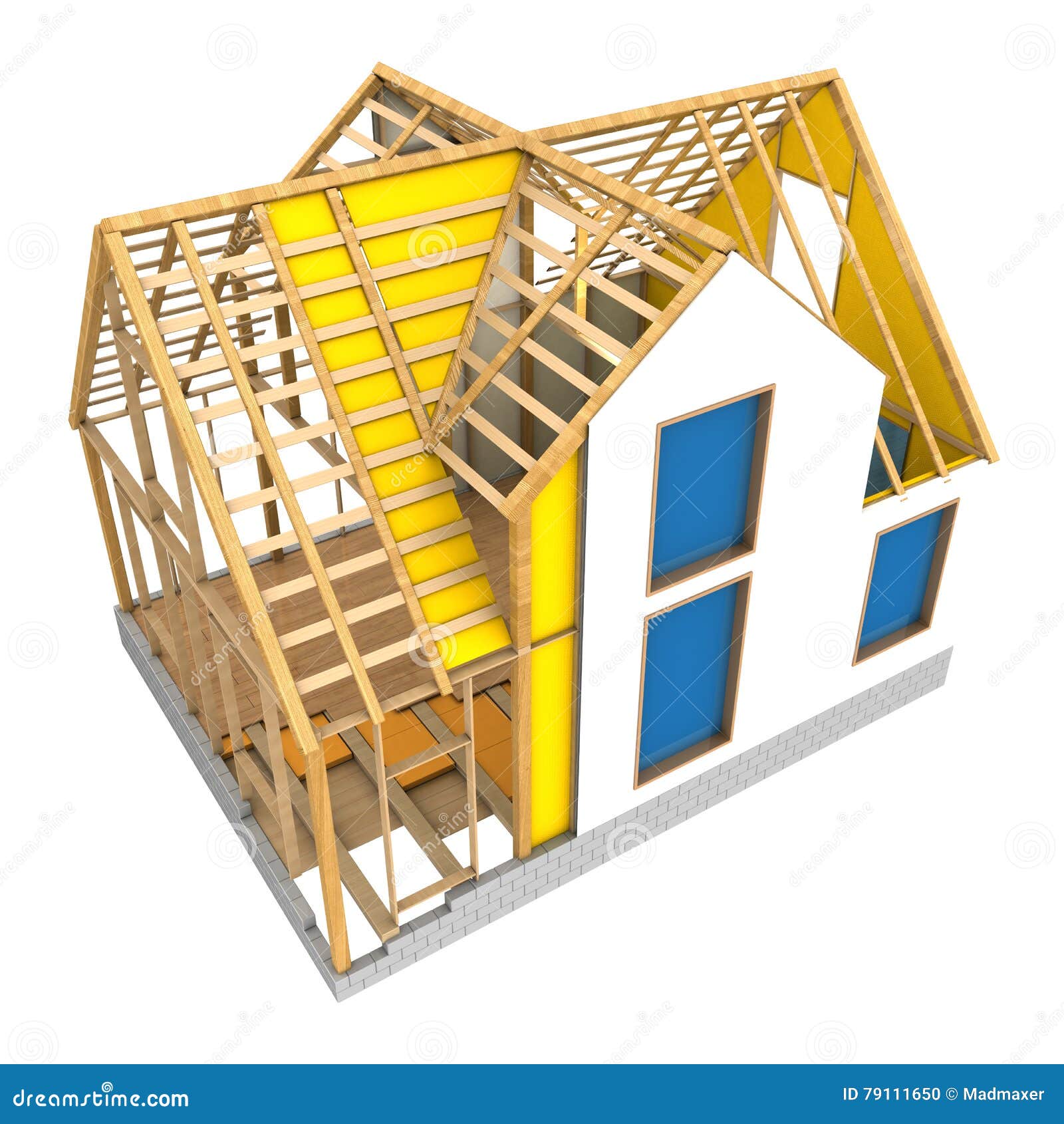 House frame structure stock illustration. Illustration of housing ...