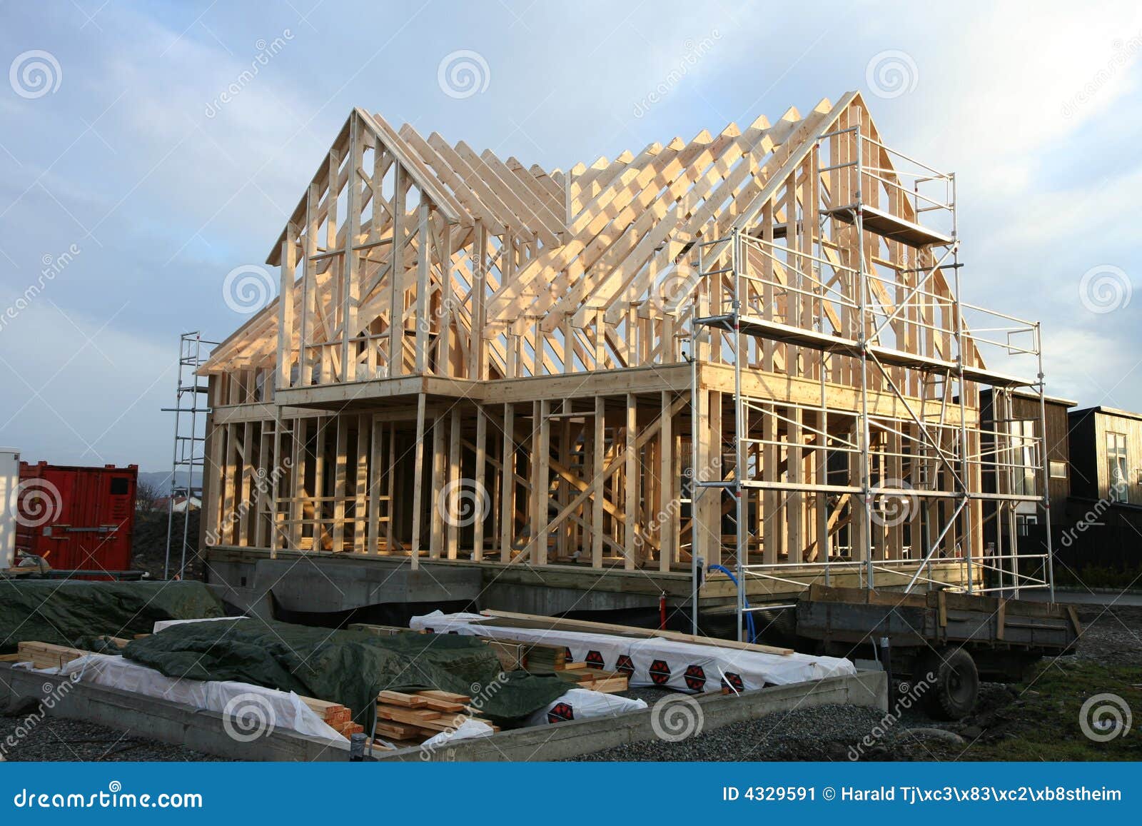 House framework stock image. Image of dream, hammer, birch - 4329591