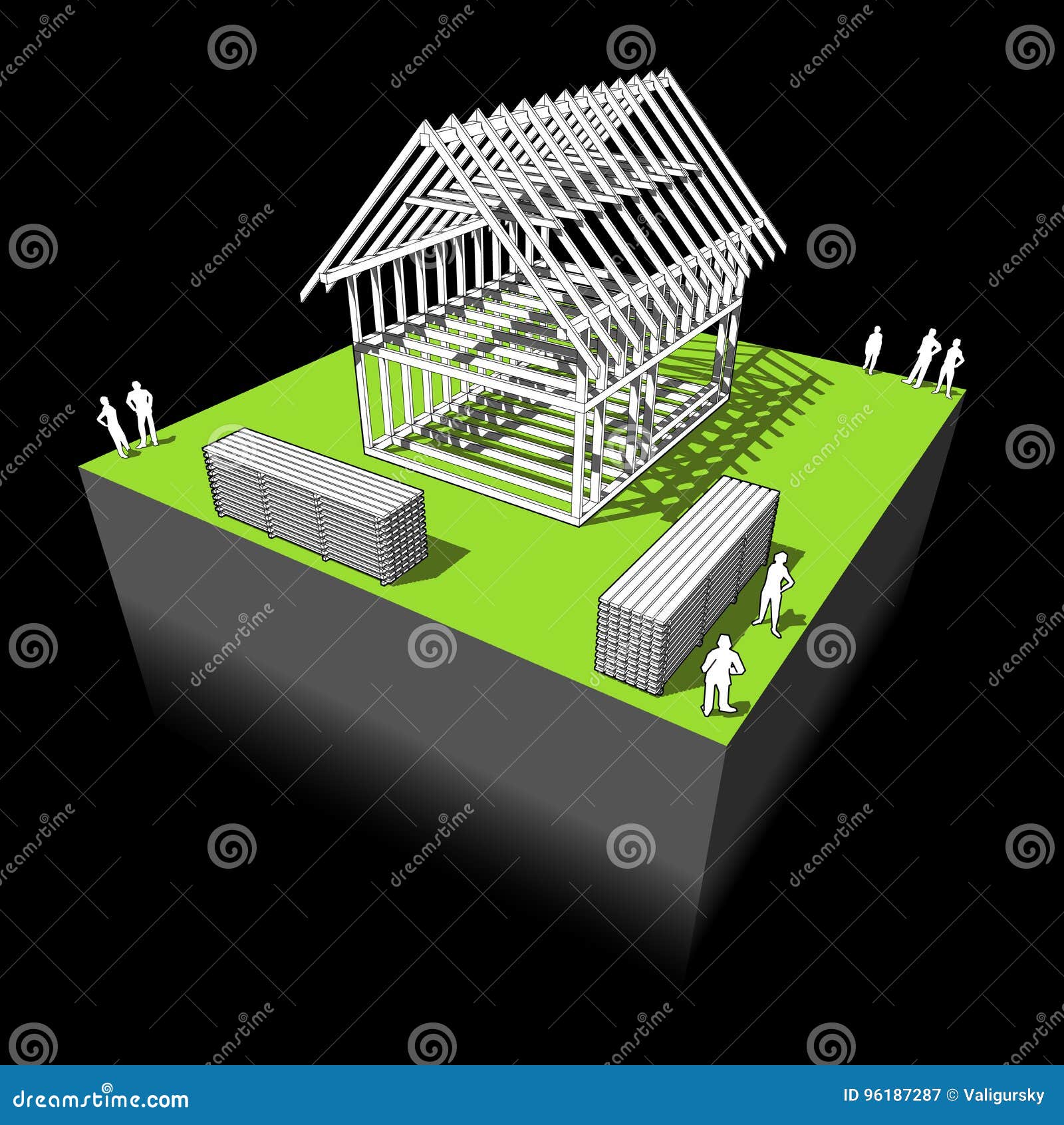 House framework diagram stock vector. Illustration of framework - 96187287