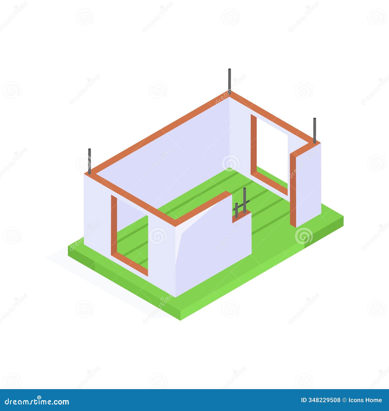 A House Framework in Progress, Symbolizing Real Estate Development ...