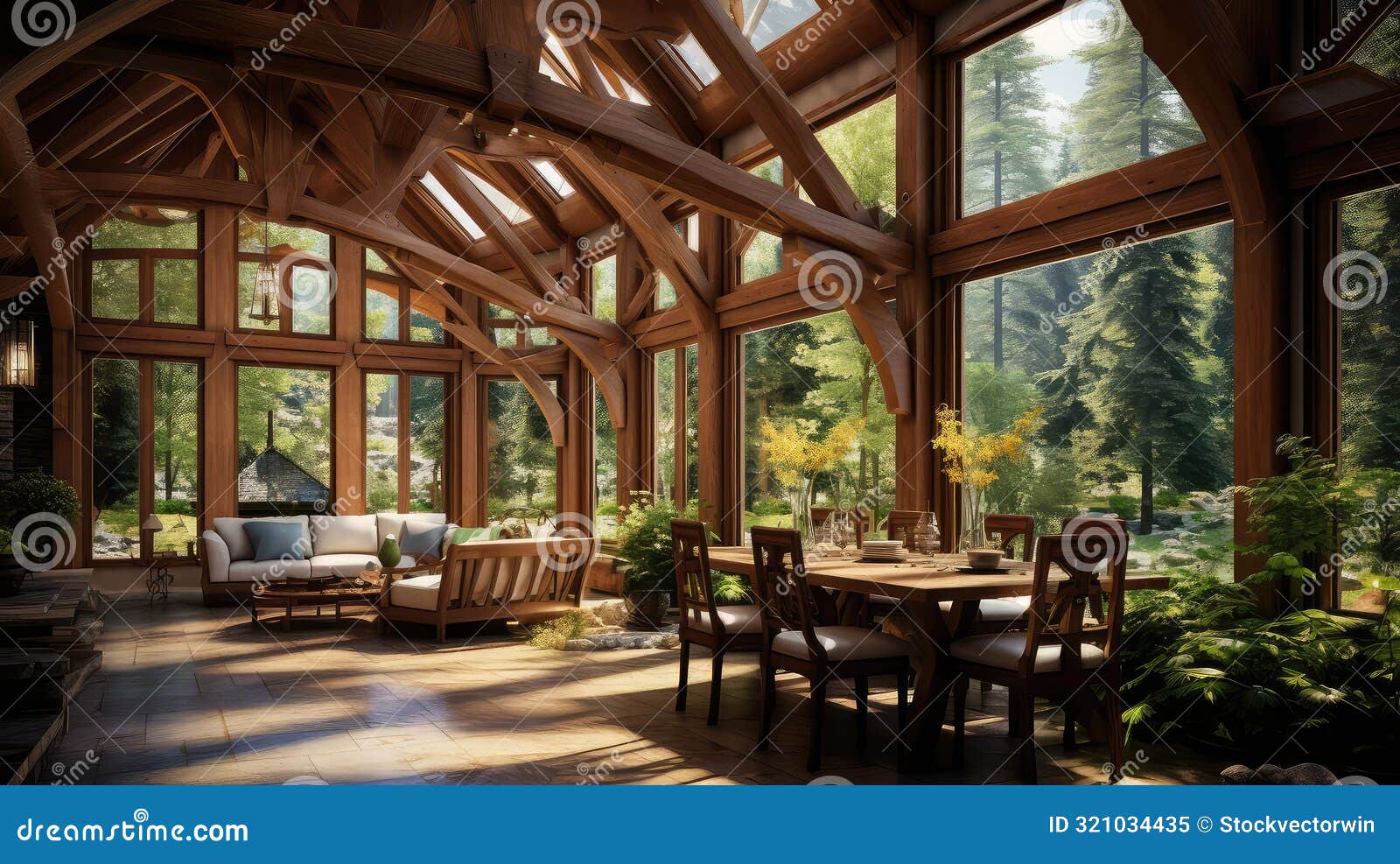 House Framework Timber Frame Stock Illustration - Illustration of ...