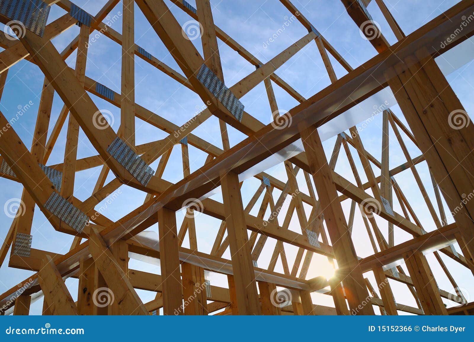 House Framing stock photo. Image of framing, rafter, structure - 15152366