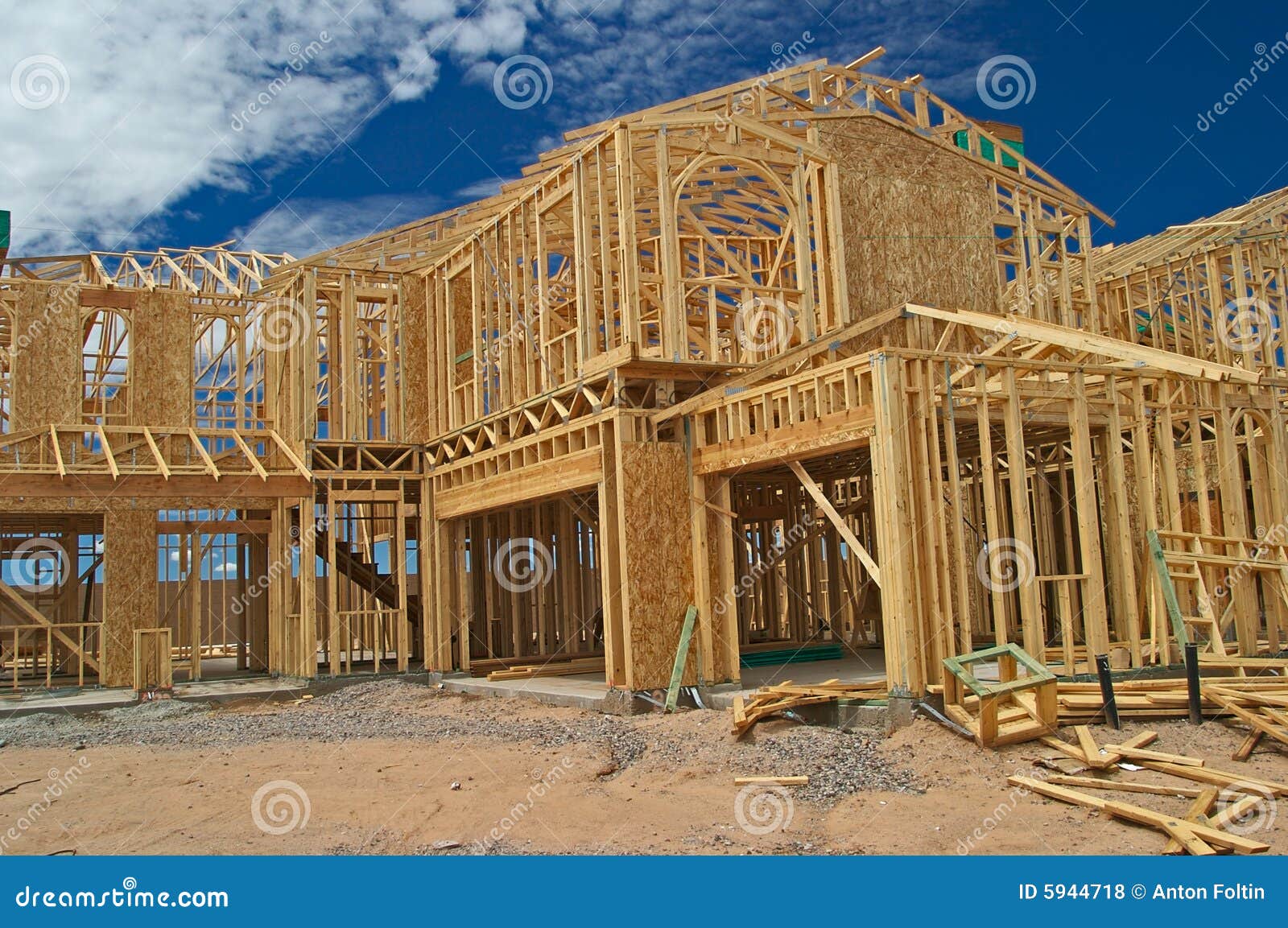 House framing. stock photo. Image of material, family - 5944718