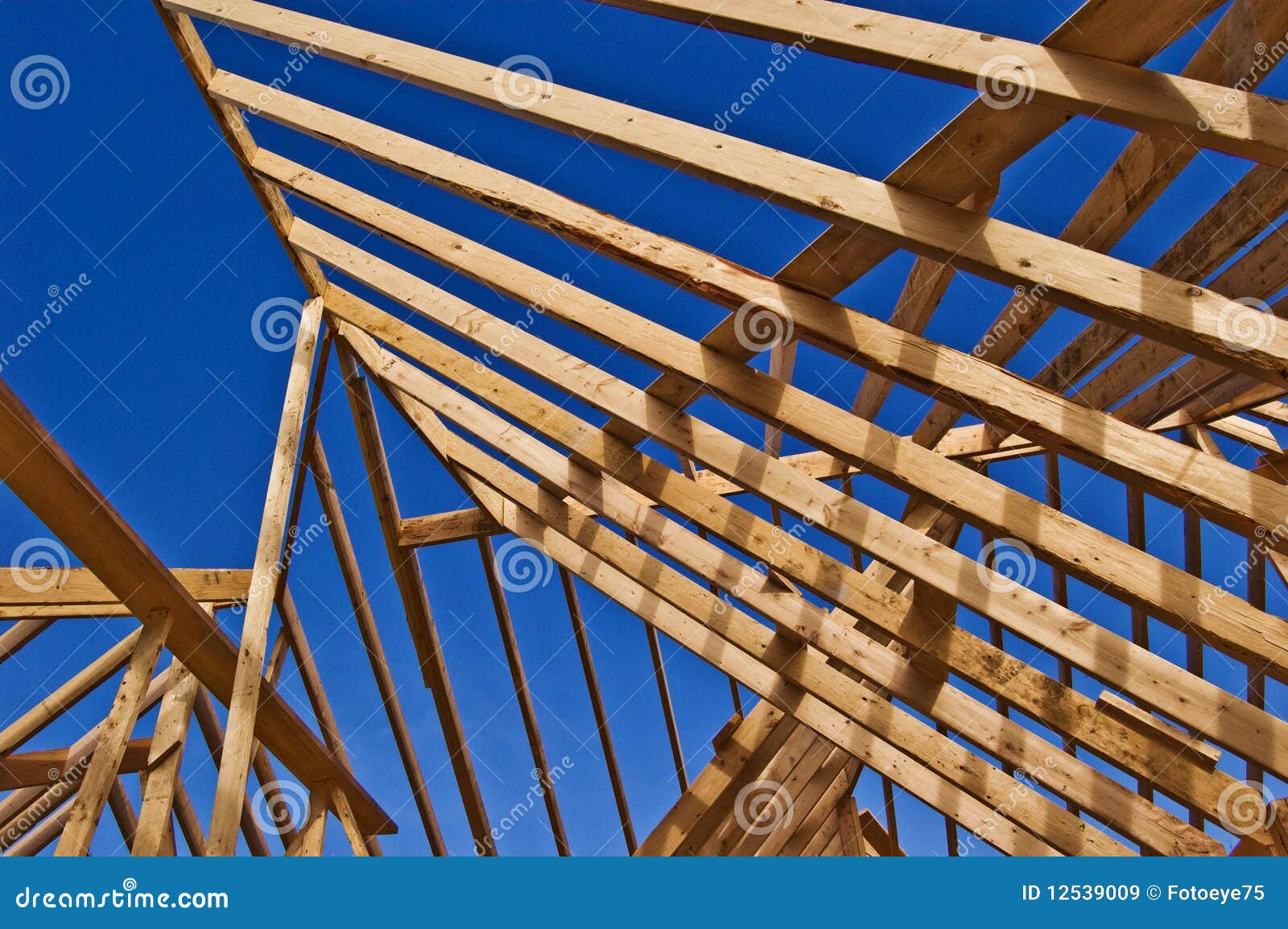 House Framing of Home Construction Stock Image - Image of realtor ...