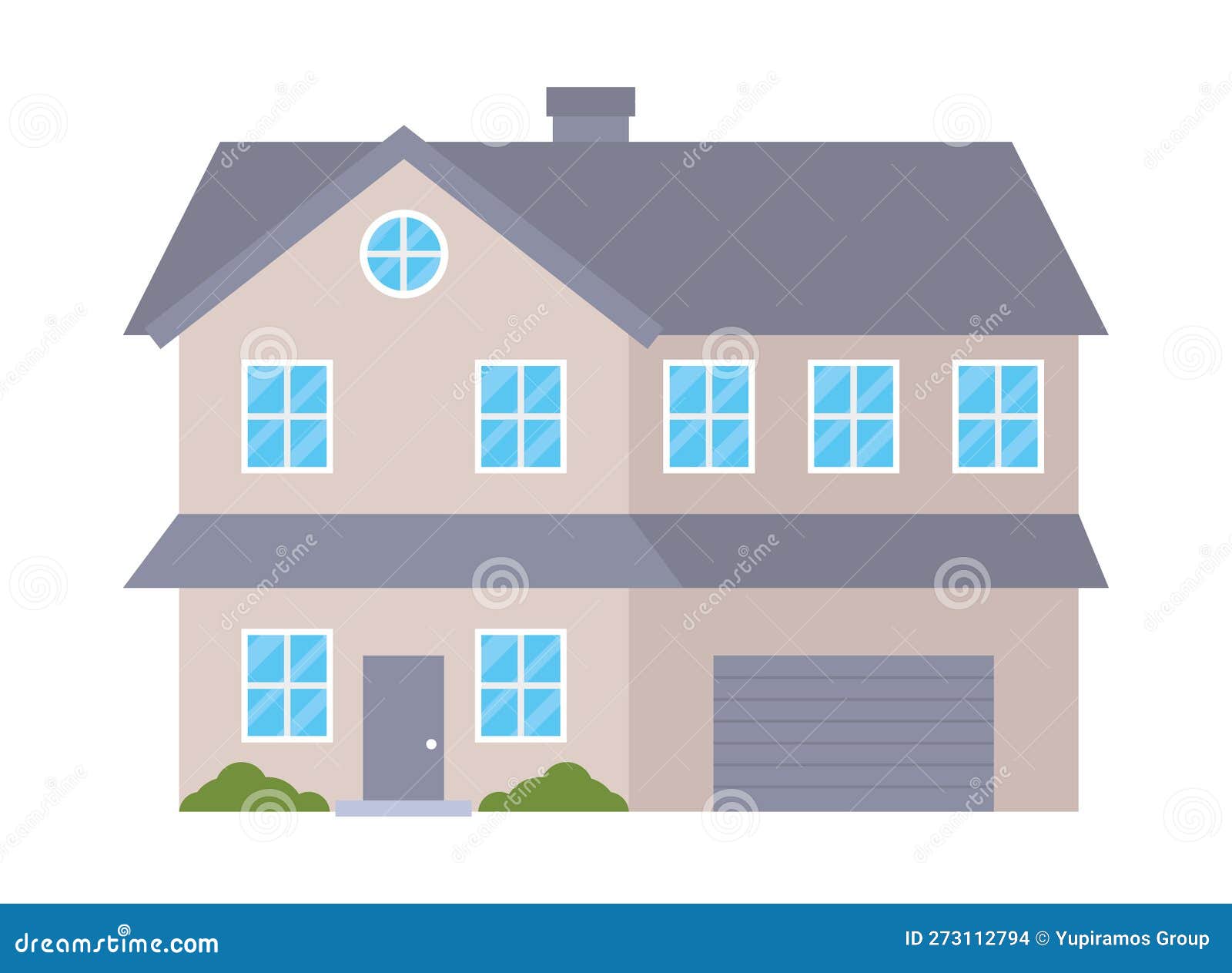 House front facade stock vector. Illustration of architecture - 273112794