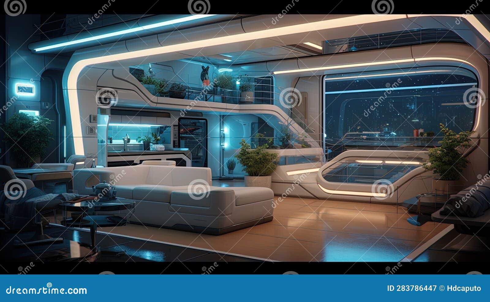 Future Living: Luxe Bionic Home & Supercar Oasis Royalty-Free Stock Image | CartoonDealer.com ...