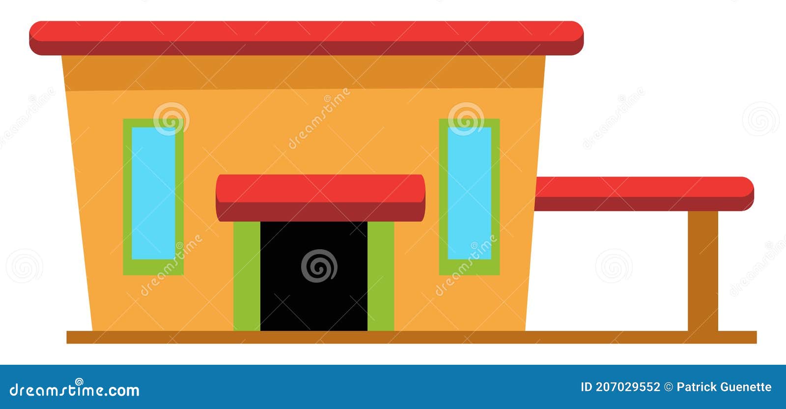 House with Garage, Illustration, Vector Stock Vector - Illustration of ...