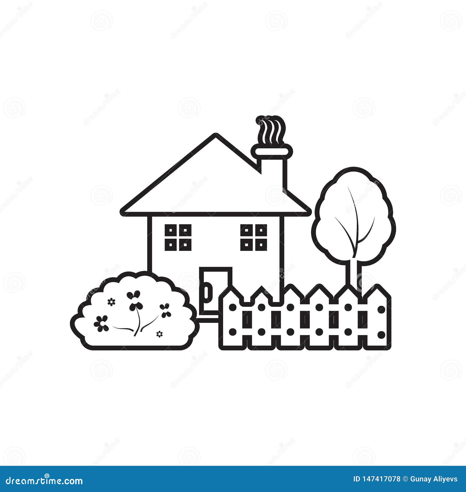 House with Garden Icon. Element of Landscape for Mobile Concept and Web ...