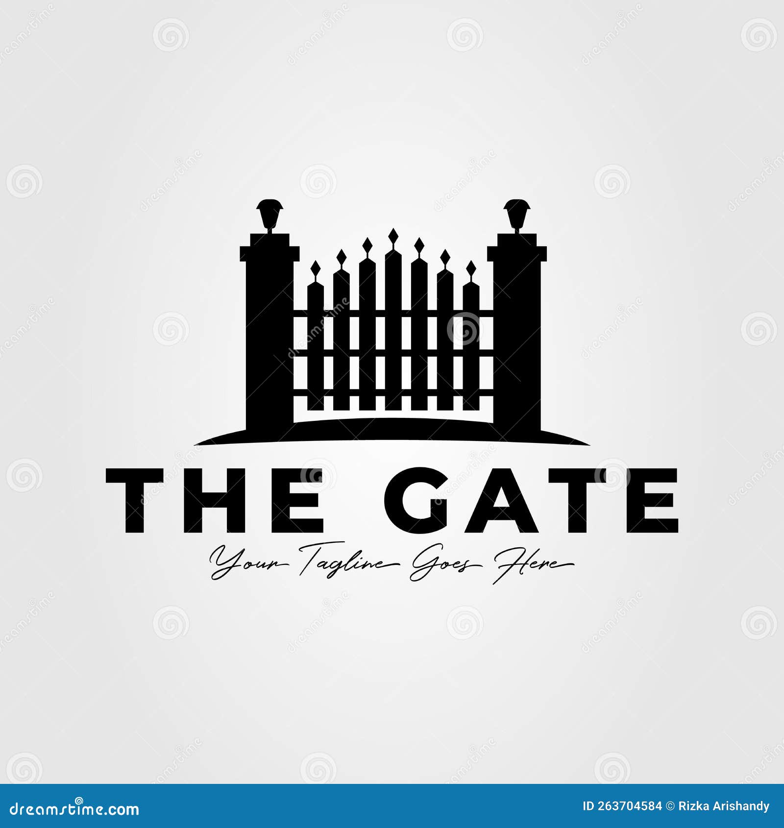 House Gate or Castle Gateway Logo Vector Illustration Design. Stock ...