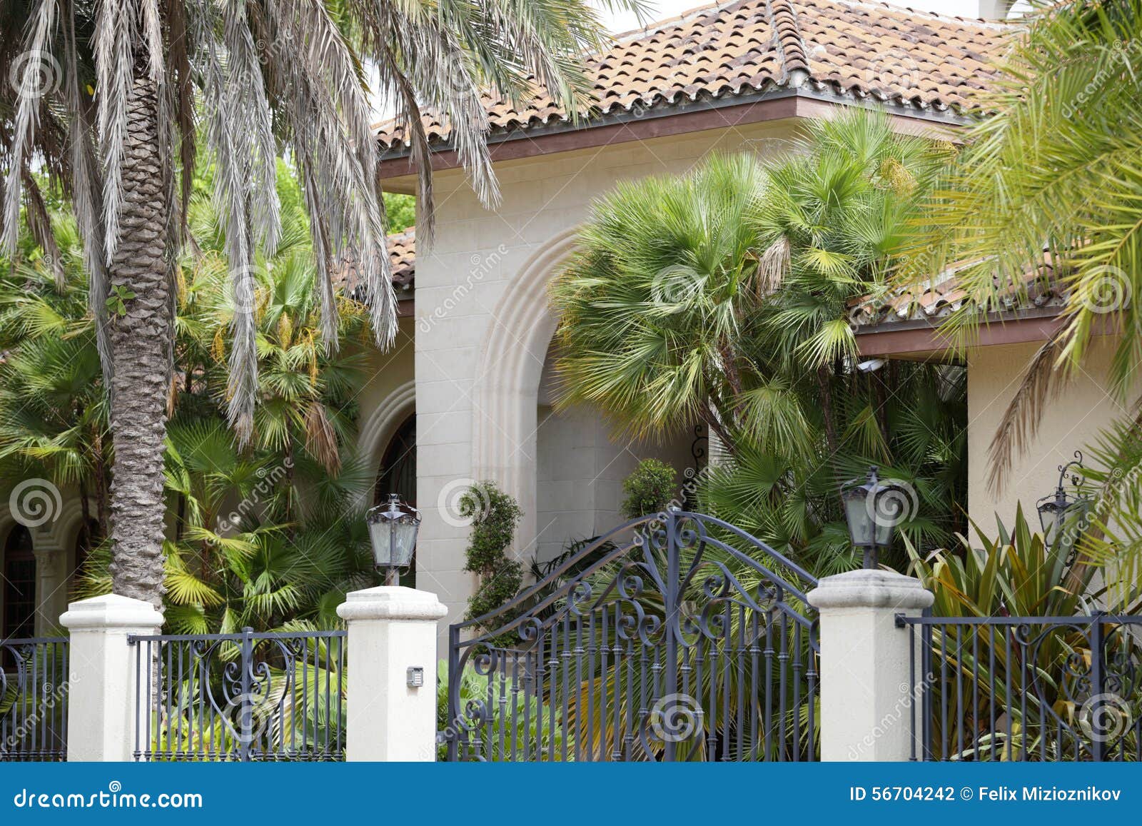 House with a gate stock photo. Image of home, exterior - 56704242