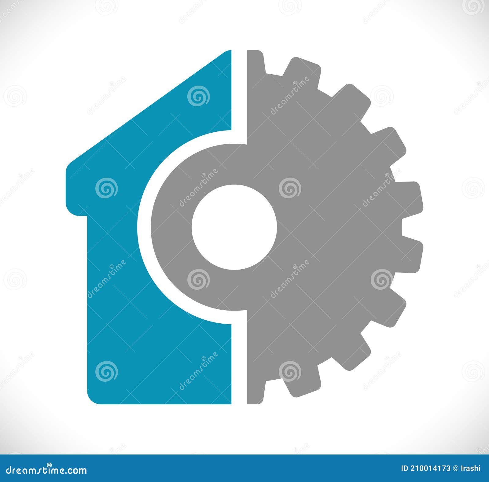 House gear logo stock vector. Illustration of construction - 210014173