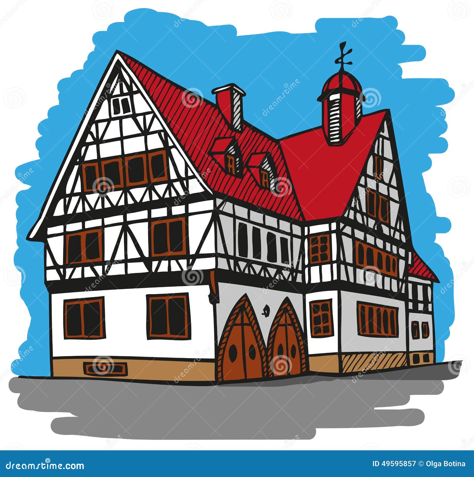 House Germany stock vector. Illustration of characteristic - 49595857