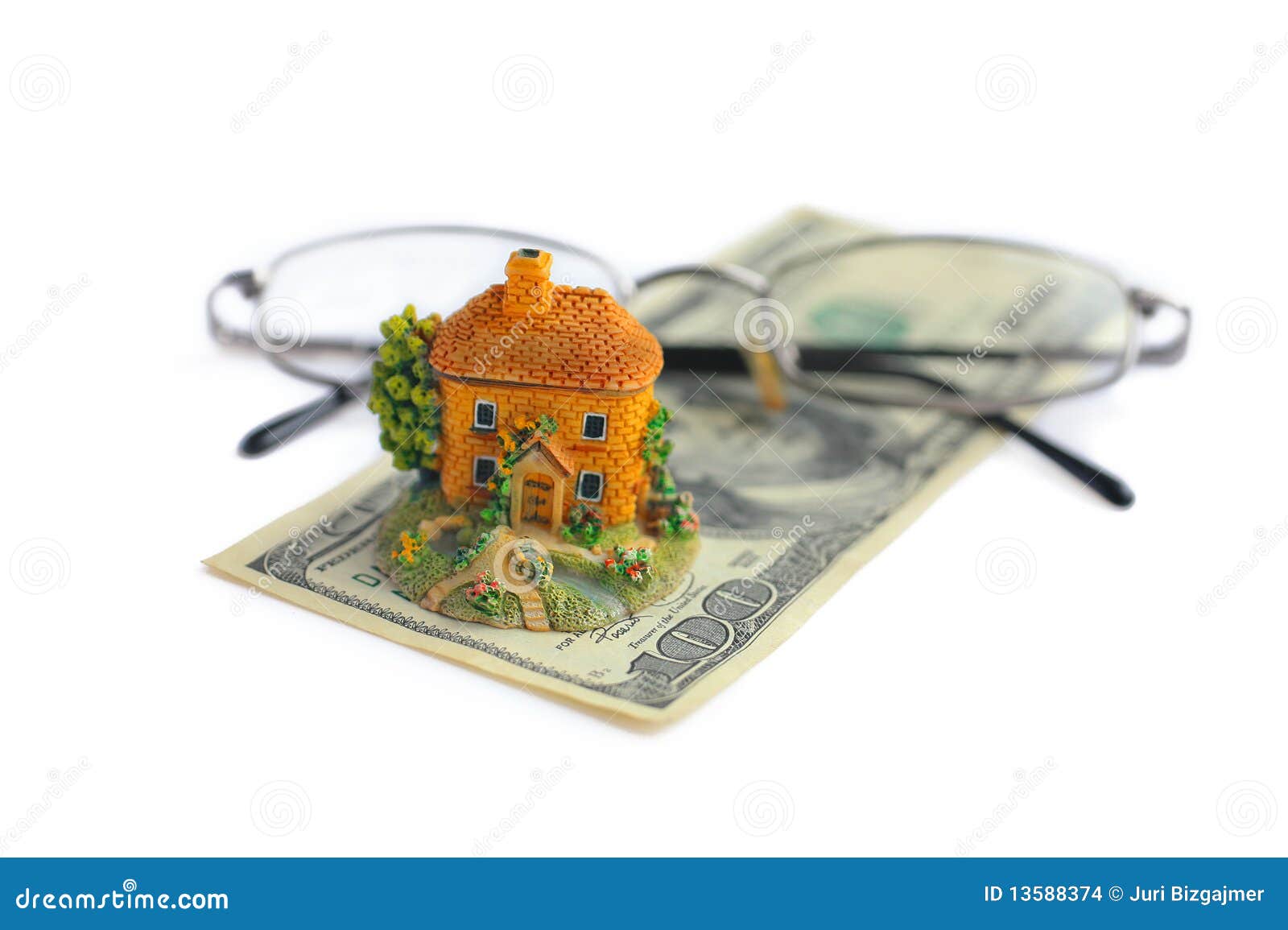 House glass money stock photo. Image of banknote, family - 13588374
