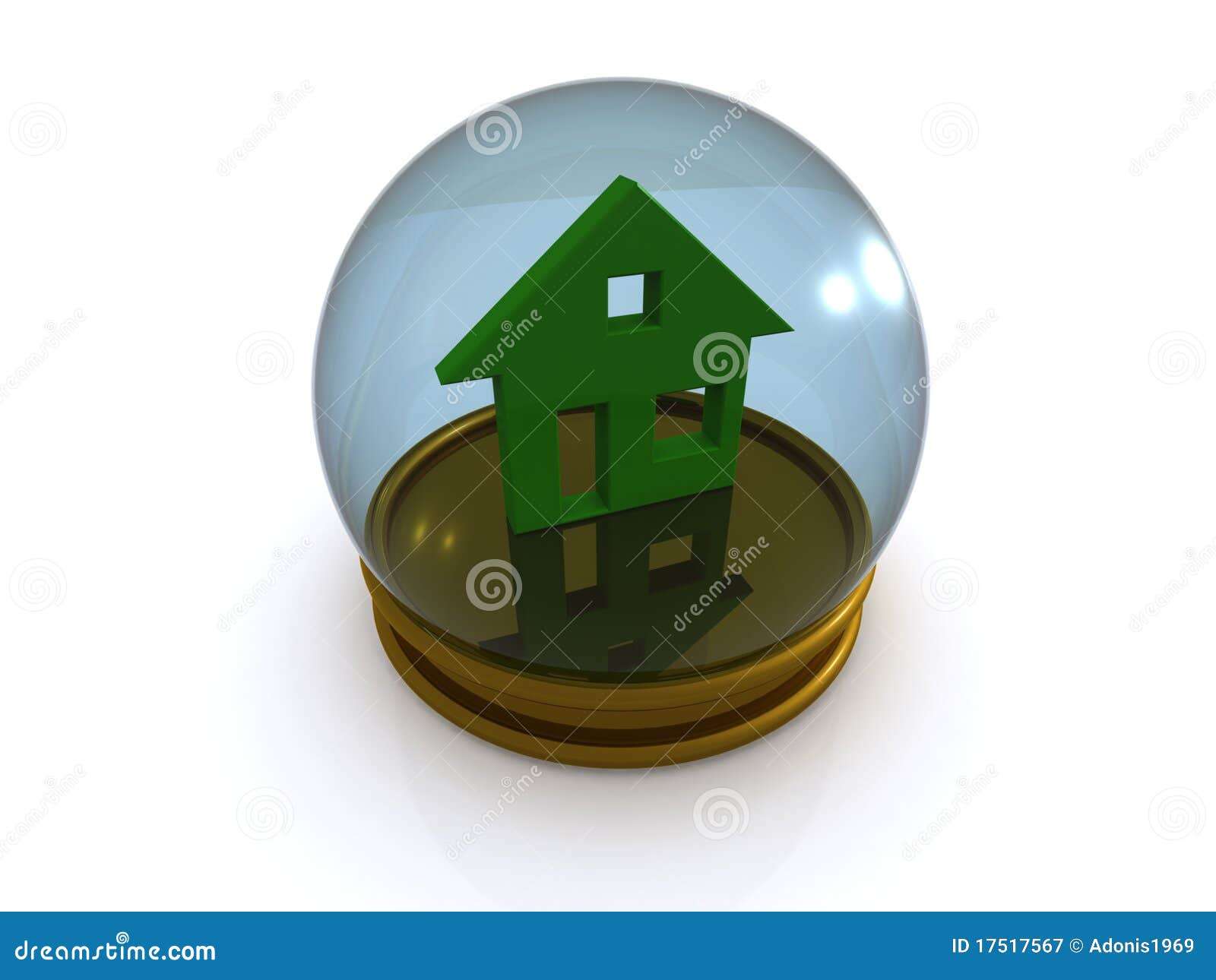 House in glass paperweight stock illustration. Illustration of white ...