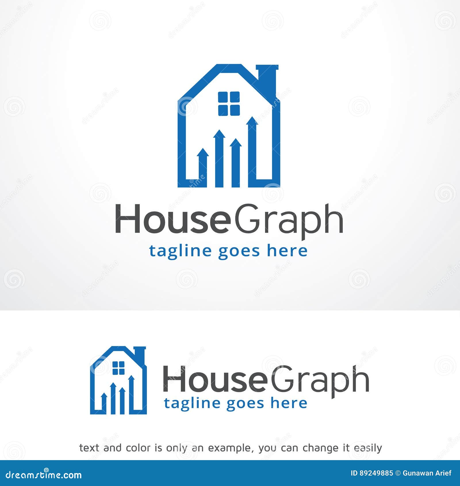 House Graph Logo Template Design Vector, Emblem, Design Concept ...