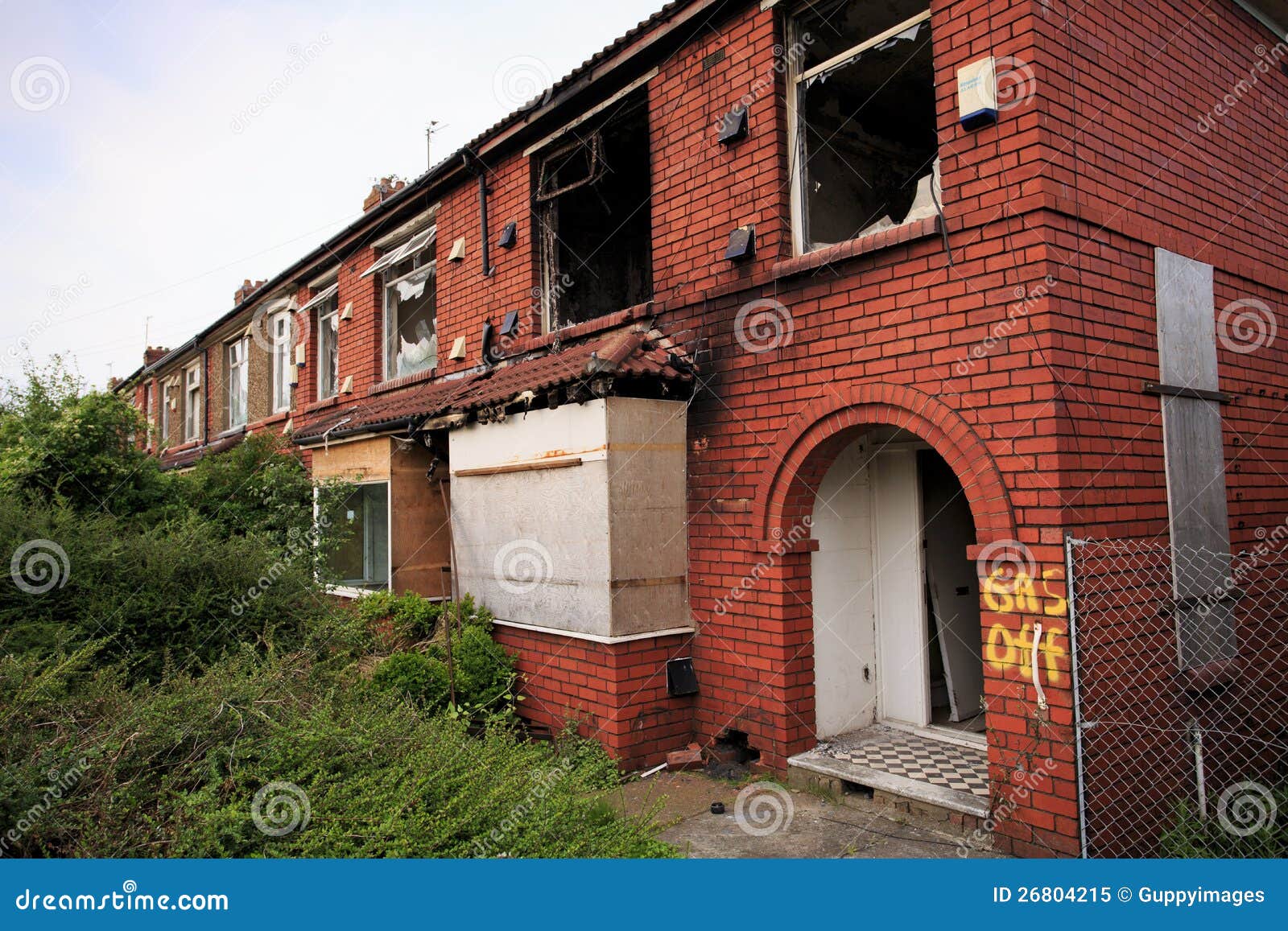 House gutted by fire stock image. Image of destroy, residence - 26804215
