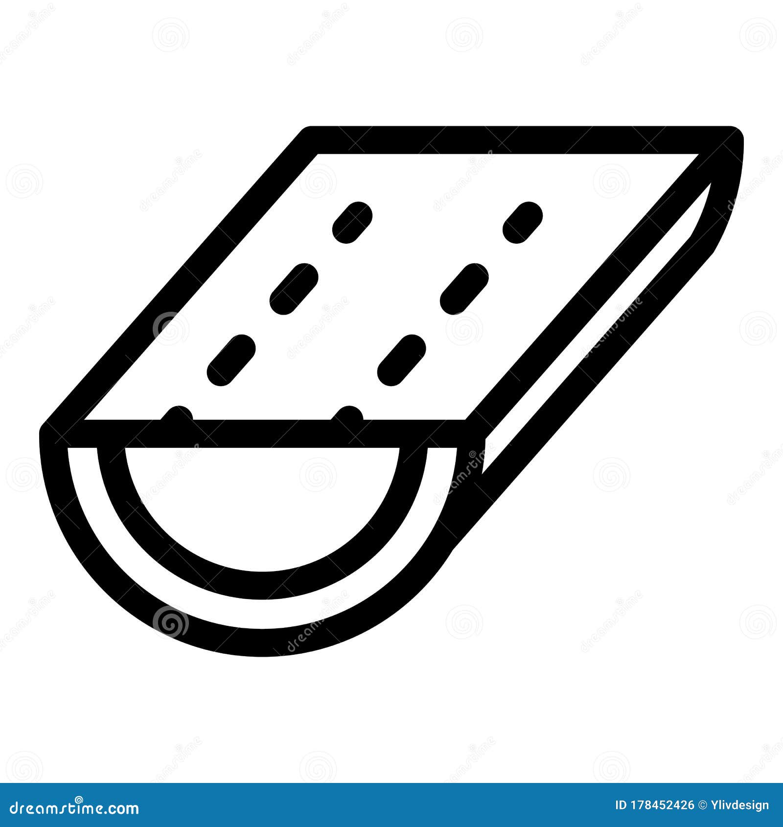 House Gutter Icon, Outline Style Stock Vector - Illustration of black ...