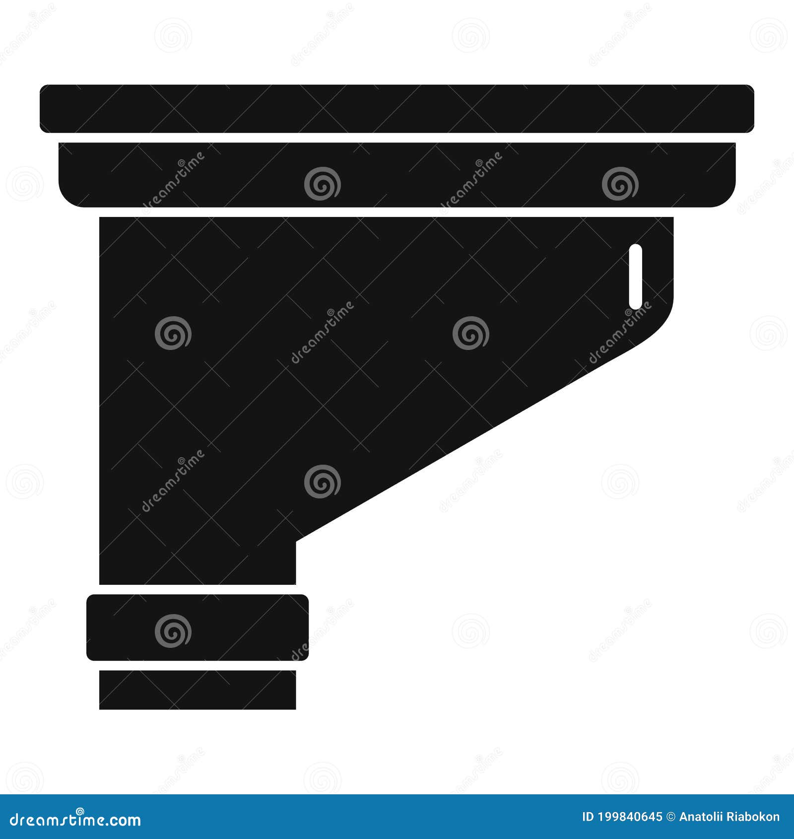 House With Gutter Roof With Rain Puddle Cartoon Illustration Isolated ...