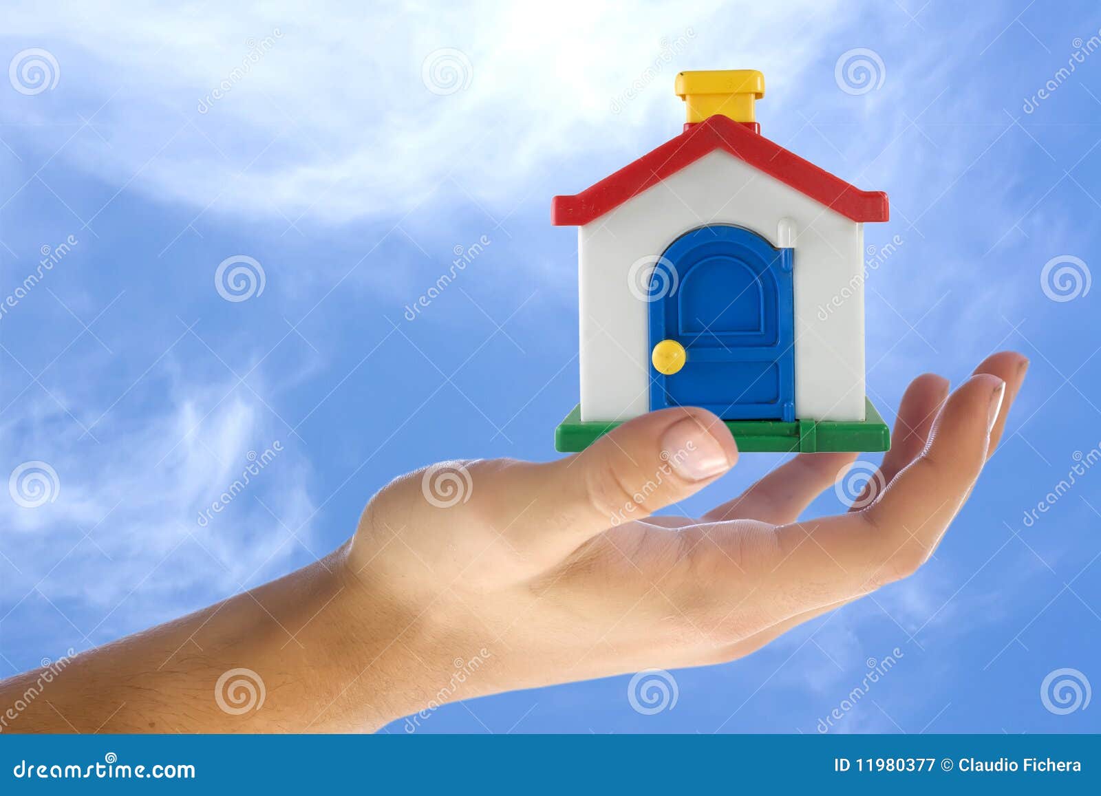 House in a hand stock image. Image of isolated, human - 11980377