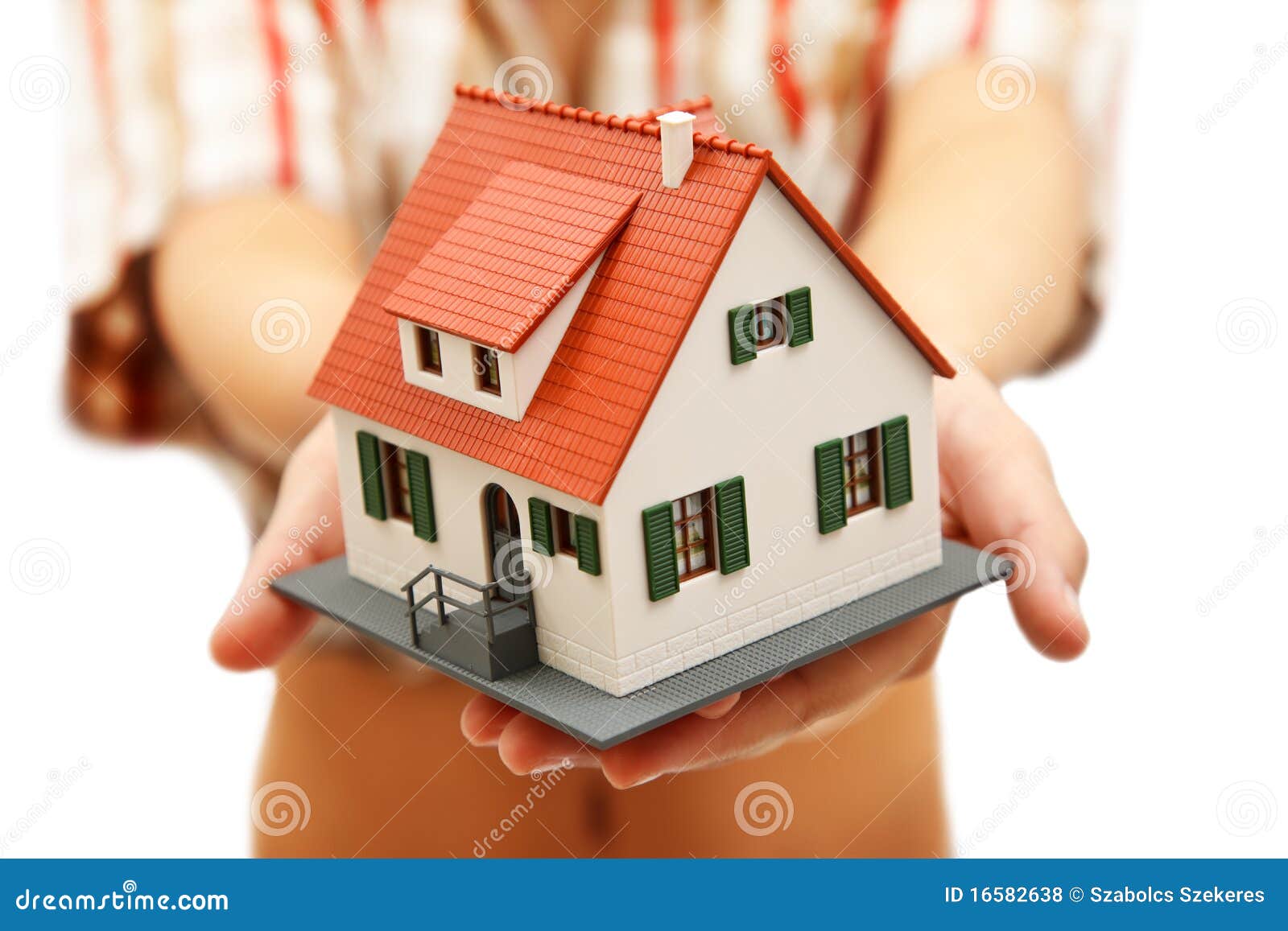 House in hand stock photo. Image of property, safety - 16582638