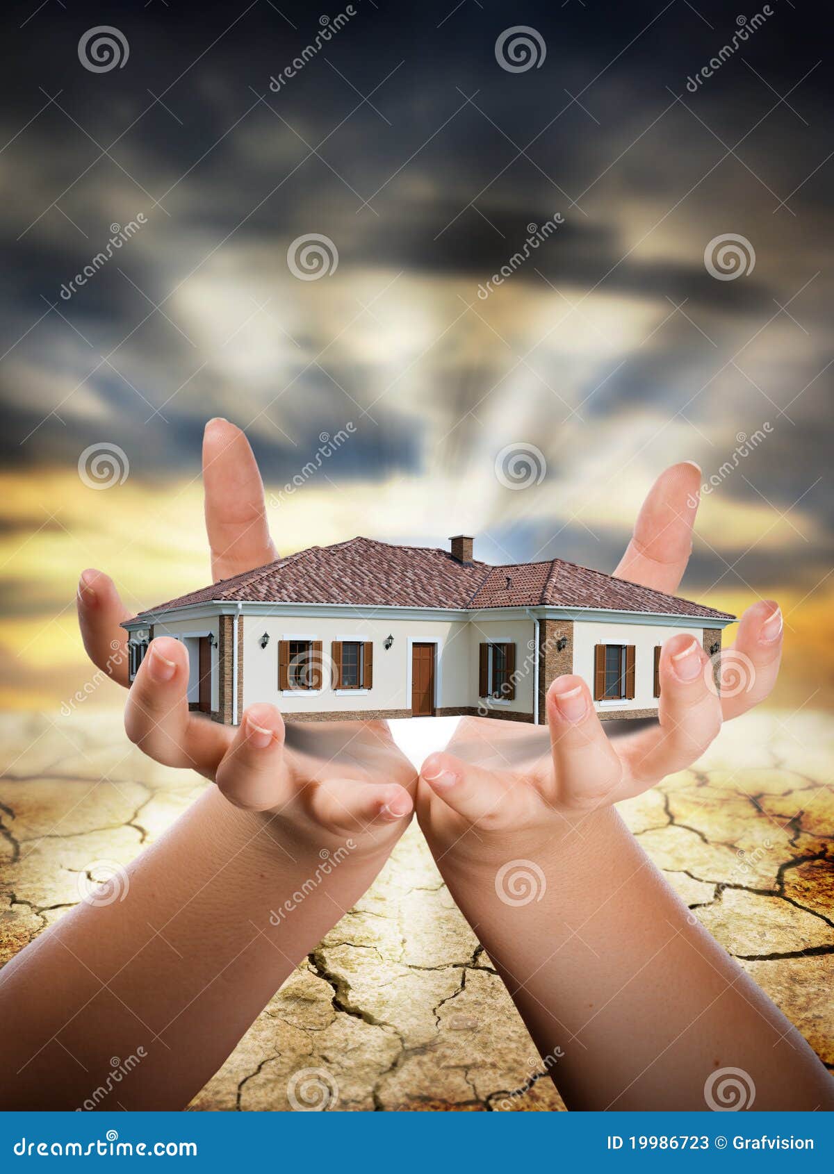 House in hand stock image. Image of house, market, prints - 19986723