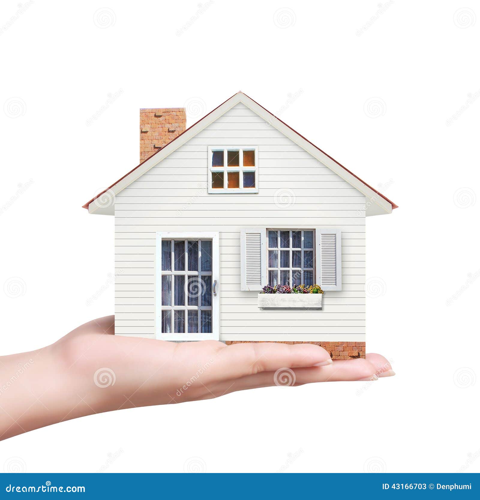 House in hand stock image. Image of investment, construction - 43166703