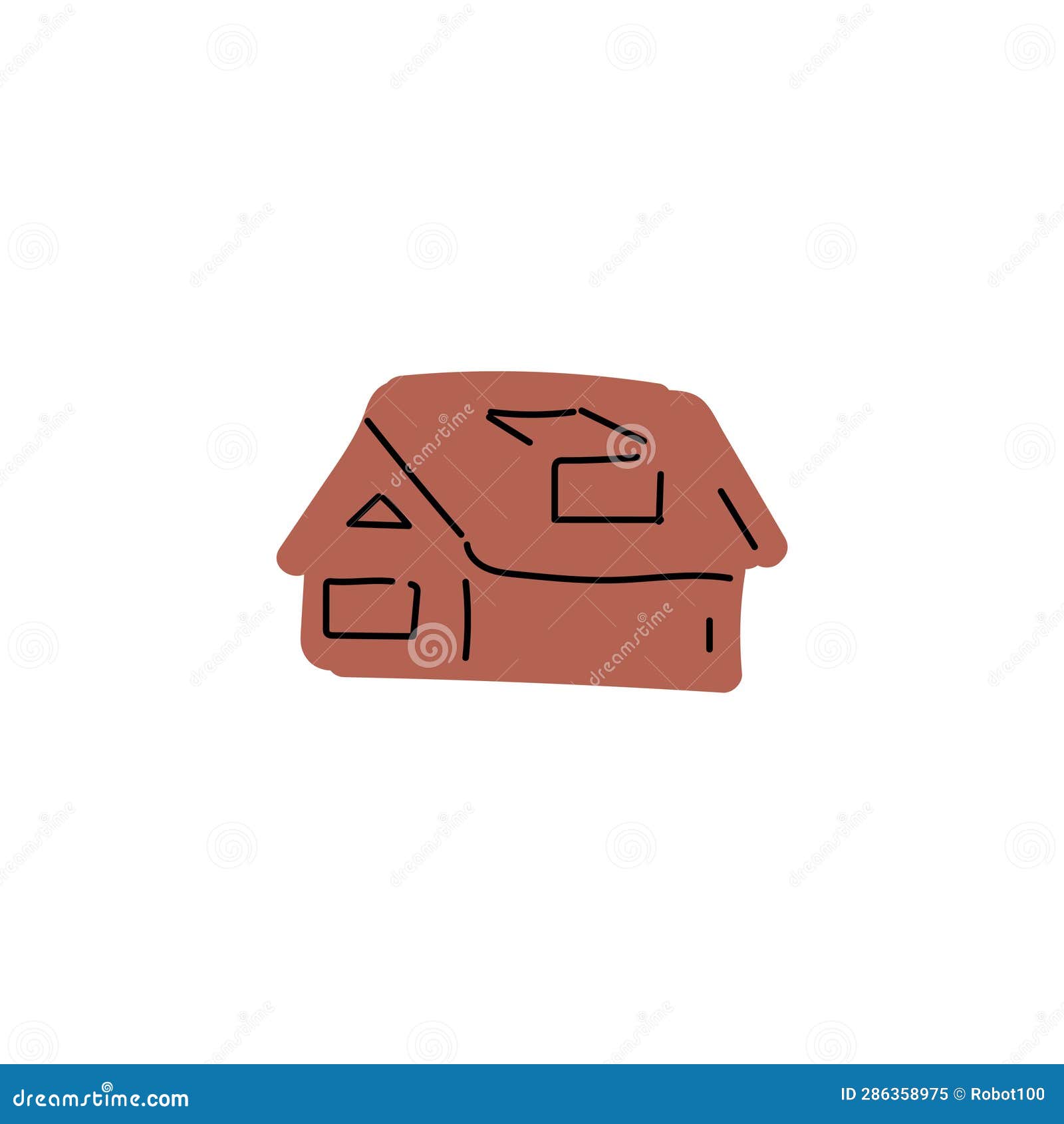 House Hand Drawing Simple Shape. Vector Illustration Stock Vector ...