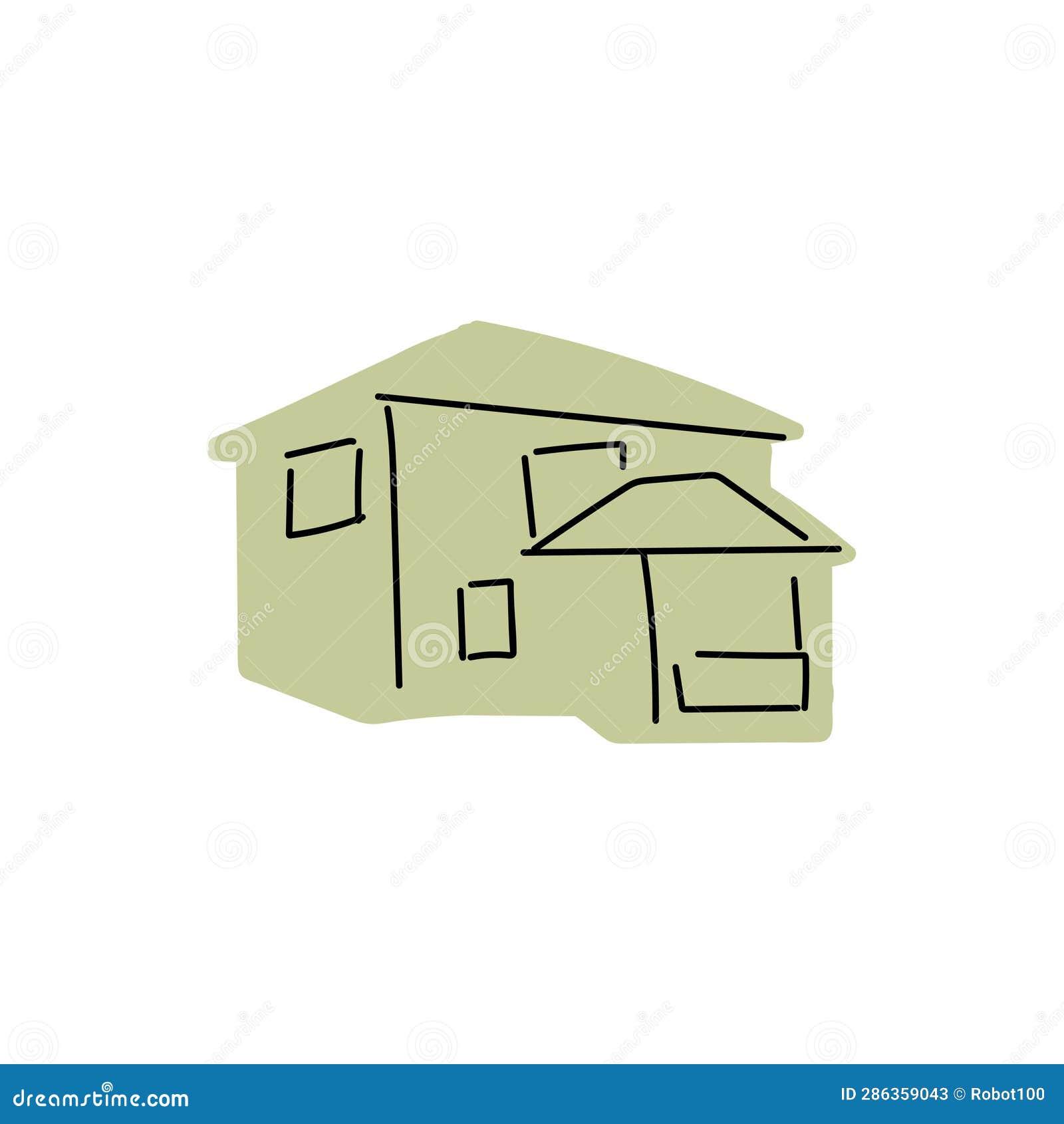 House Hand Drawing Simple Shape. Vector Illustration Stock Vector ...