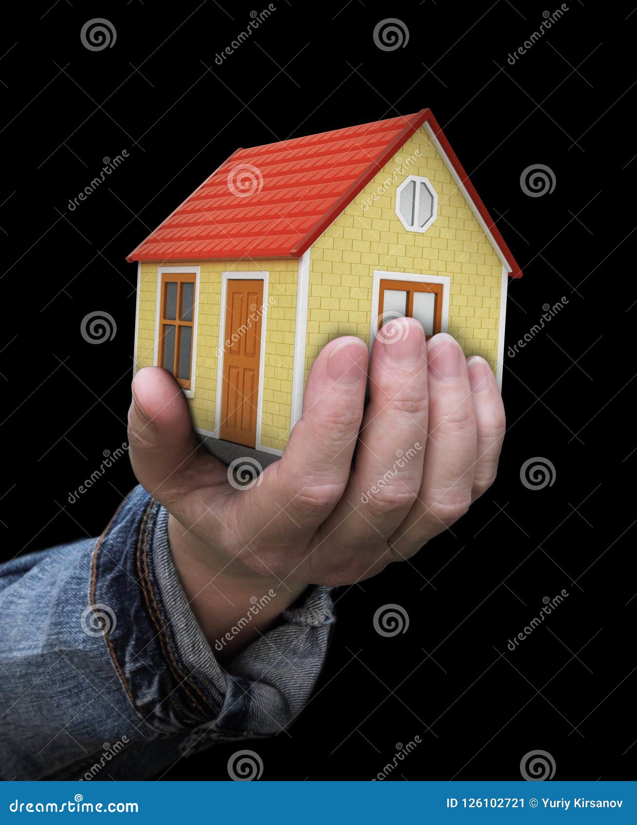 House in hand stock image. Image of ideas, black, ownership - 126102721