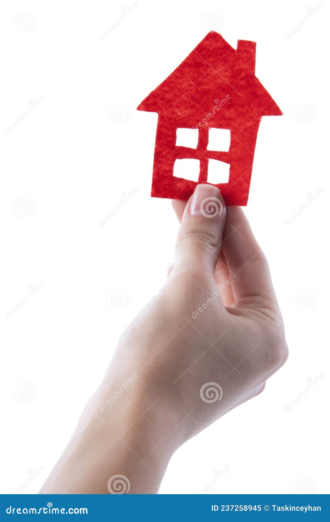 House in the Hand, Isolated on White Stock Image - Image of finance ...