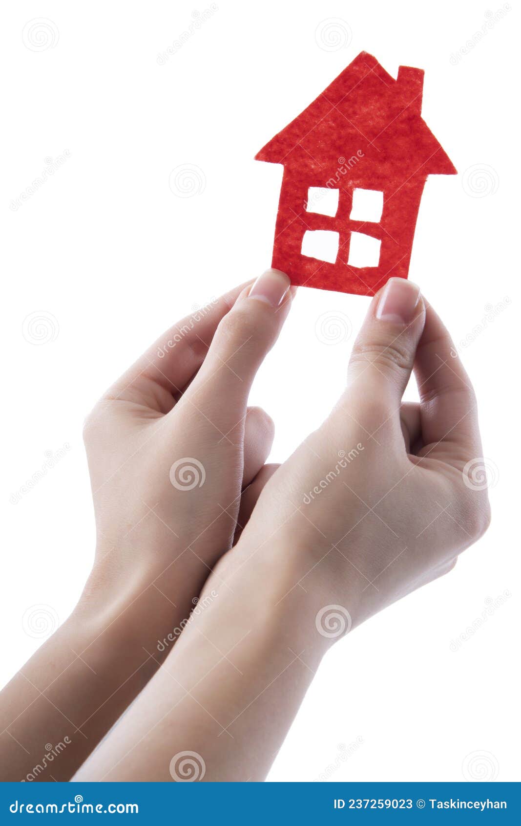 House in the Hand, Isolated on White Stock Image - Image of closeup ...
