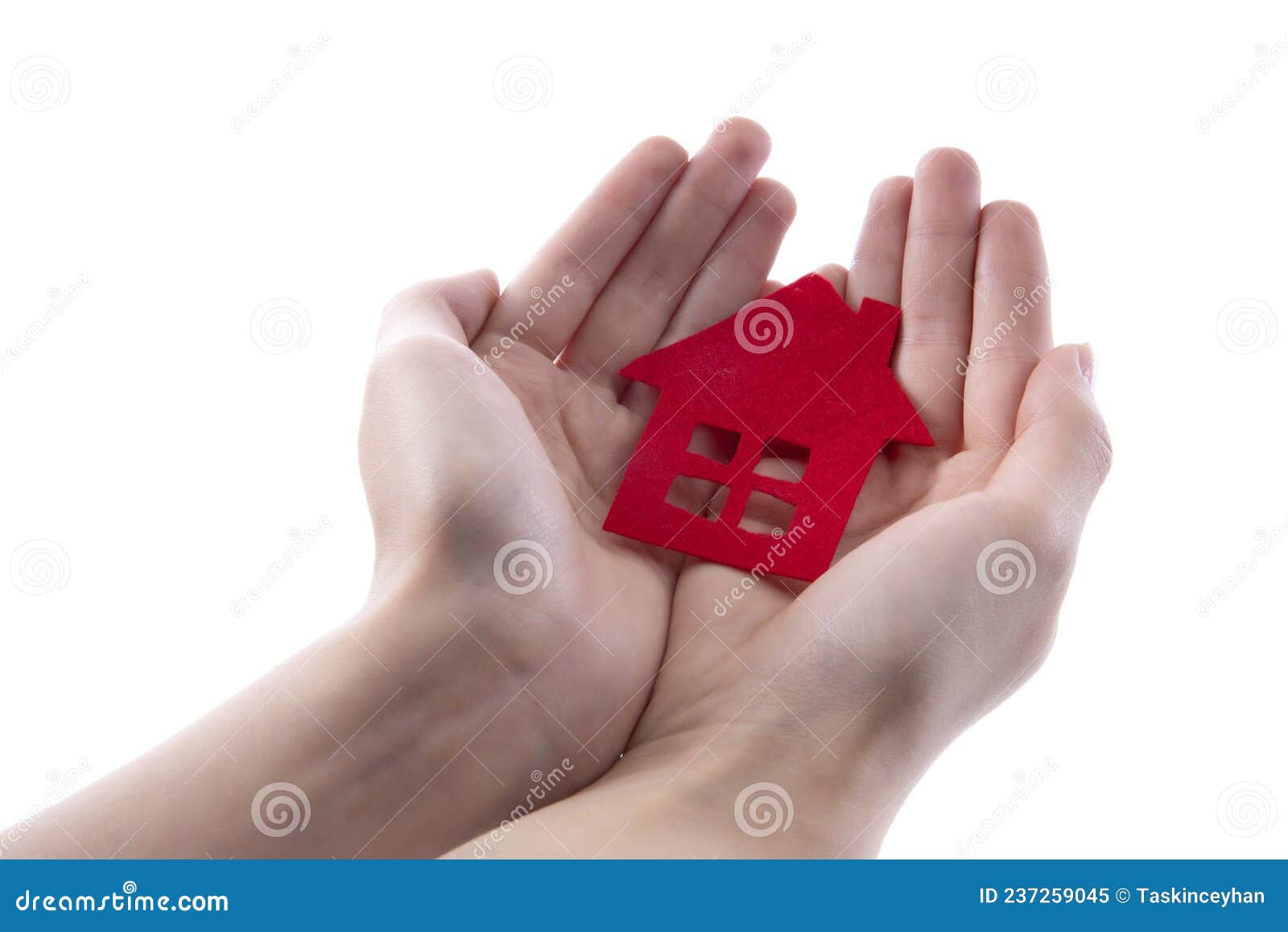 House in the Hand, Isolated on White Stock Image - Image of horizontal ...
