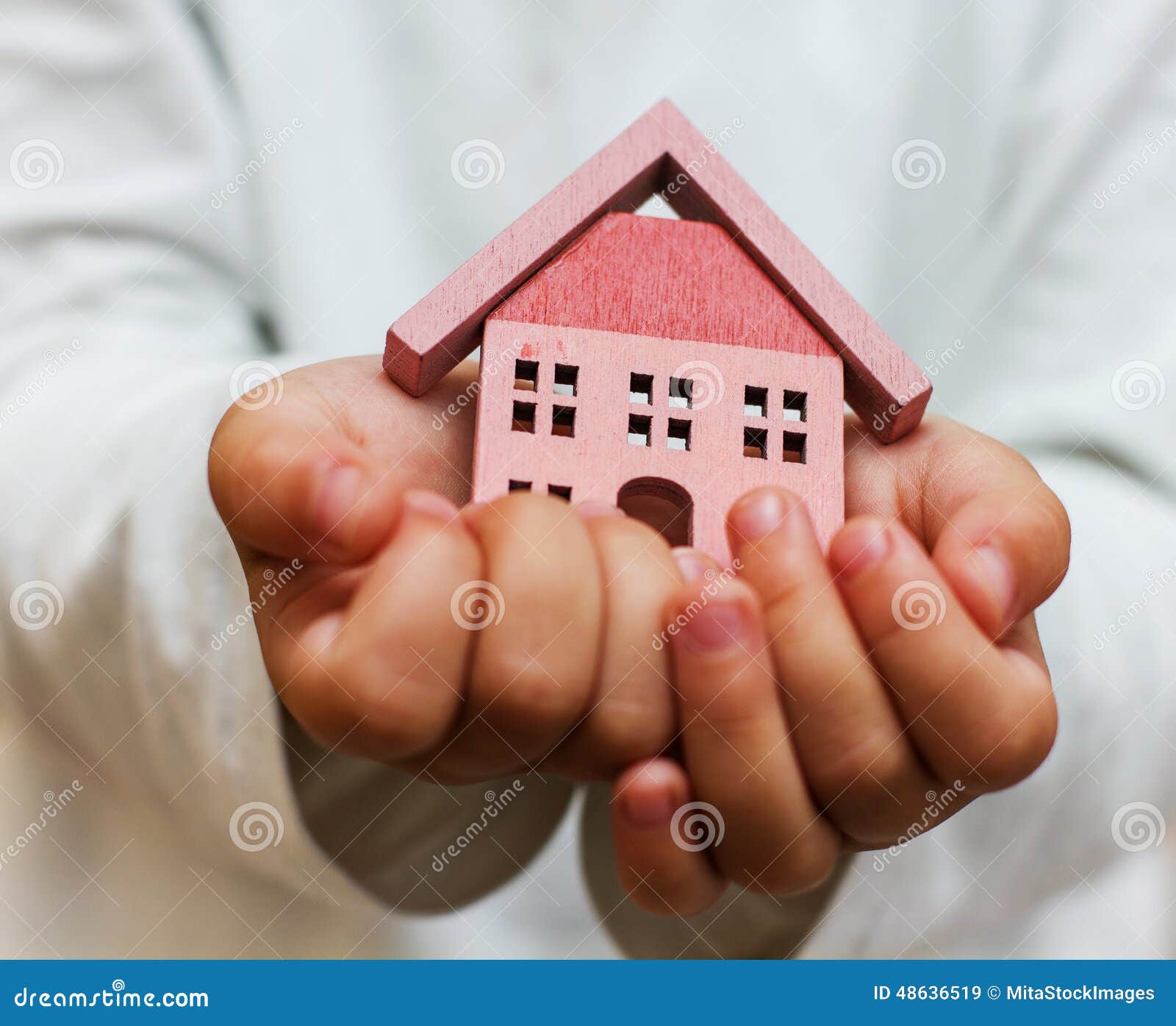 House in the hand stock image. Image of hand, concept - 48636519