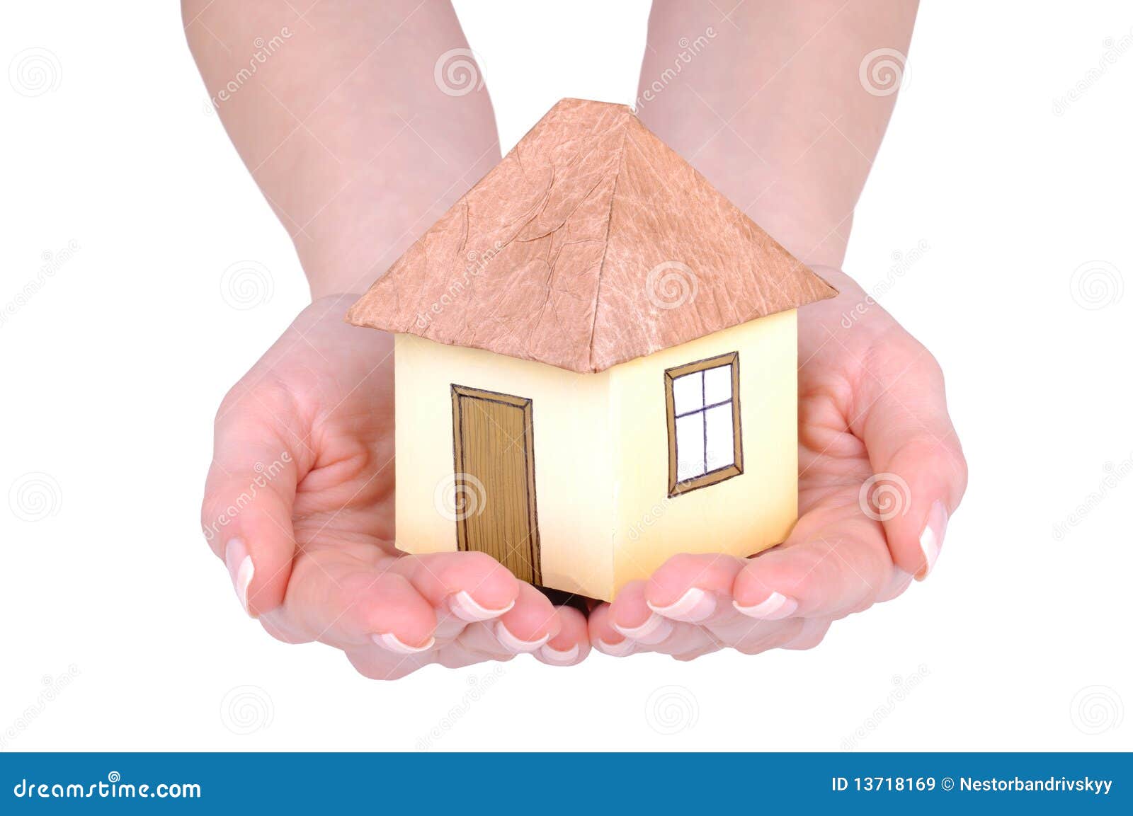 House in hands stock image. Image of hand, home, isolated - 13718169