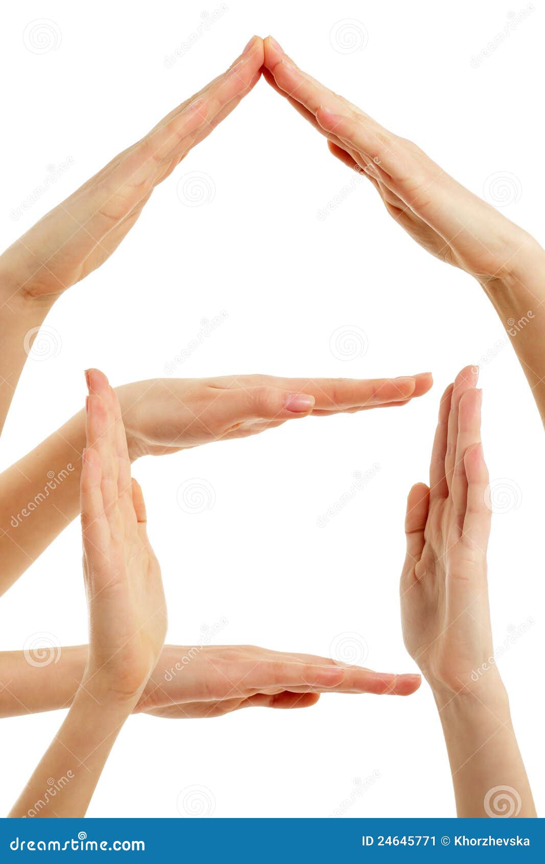 Finger Frame And Wooden Golden Frame Isolated On White Stock Photo ...