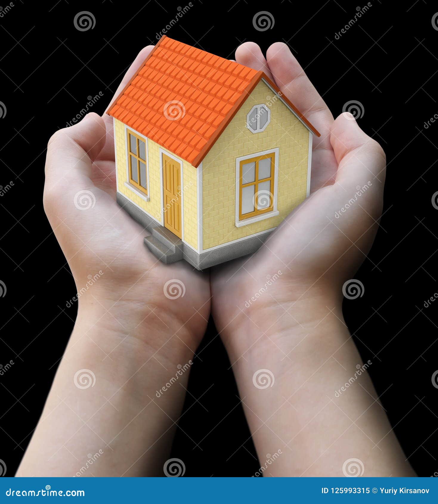 House in Hands. Image with Clipping Path Stock Image - Image of hand ...