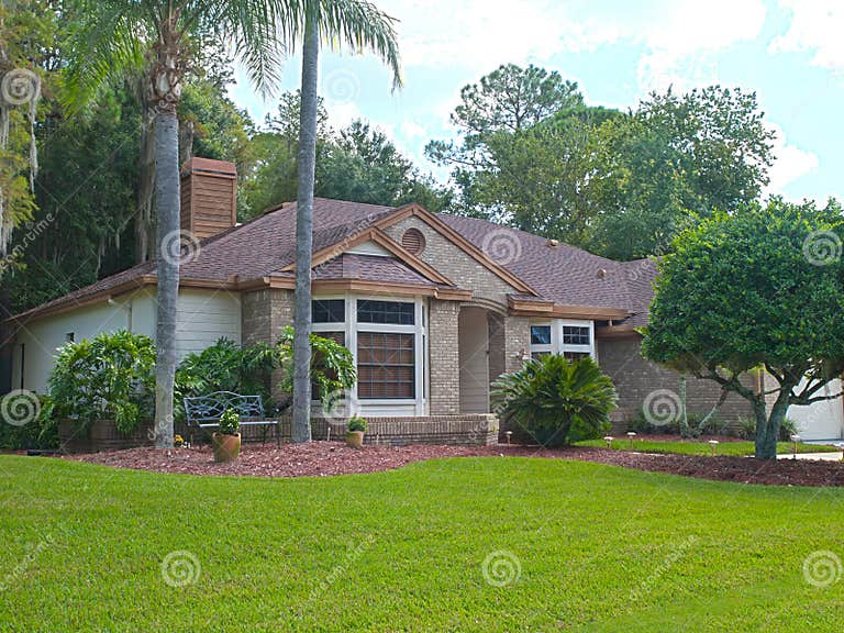 House HDR front and side 2 stock photo. Image of luxury - 16020930