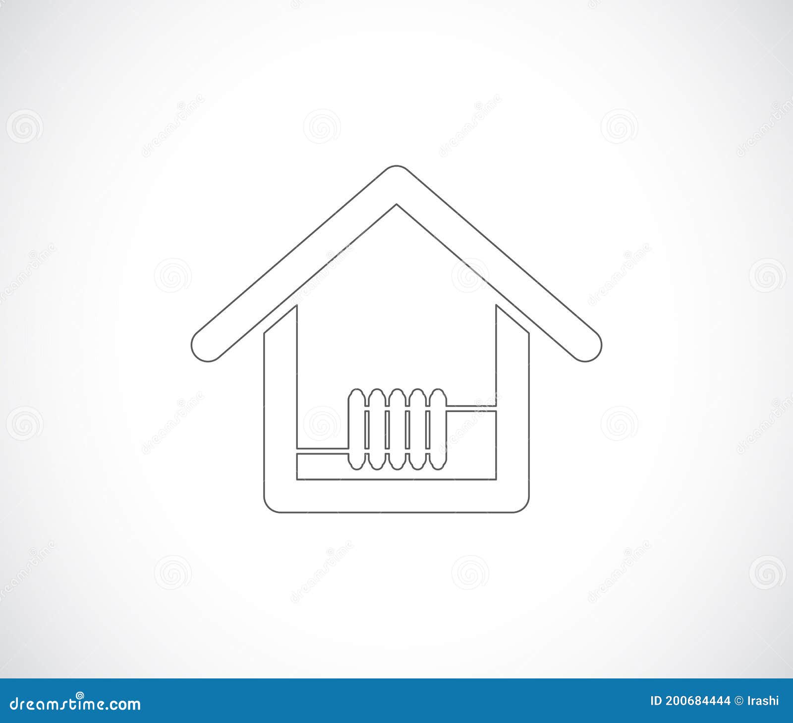 House with heat icon stock vector. Illustration of thermostat - 200684444