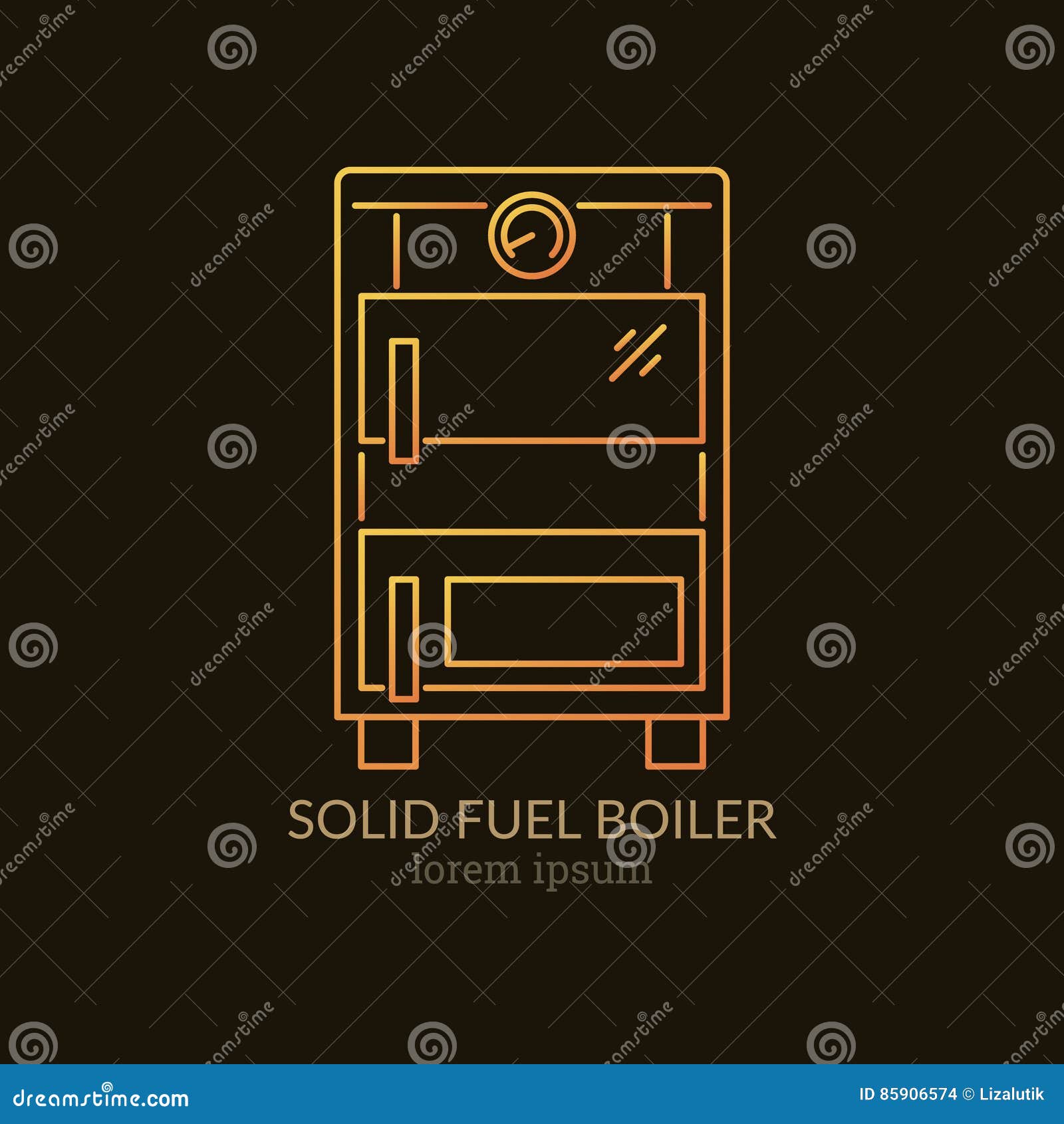 House Heating Logo Template Stock Vector - Illustration of logo ...