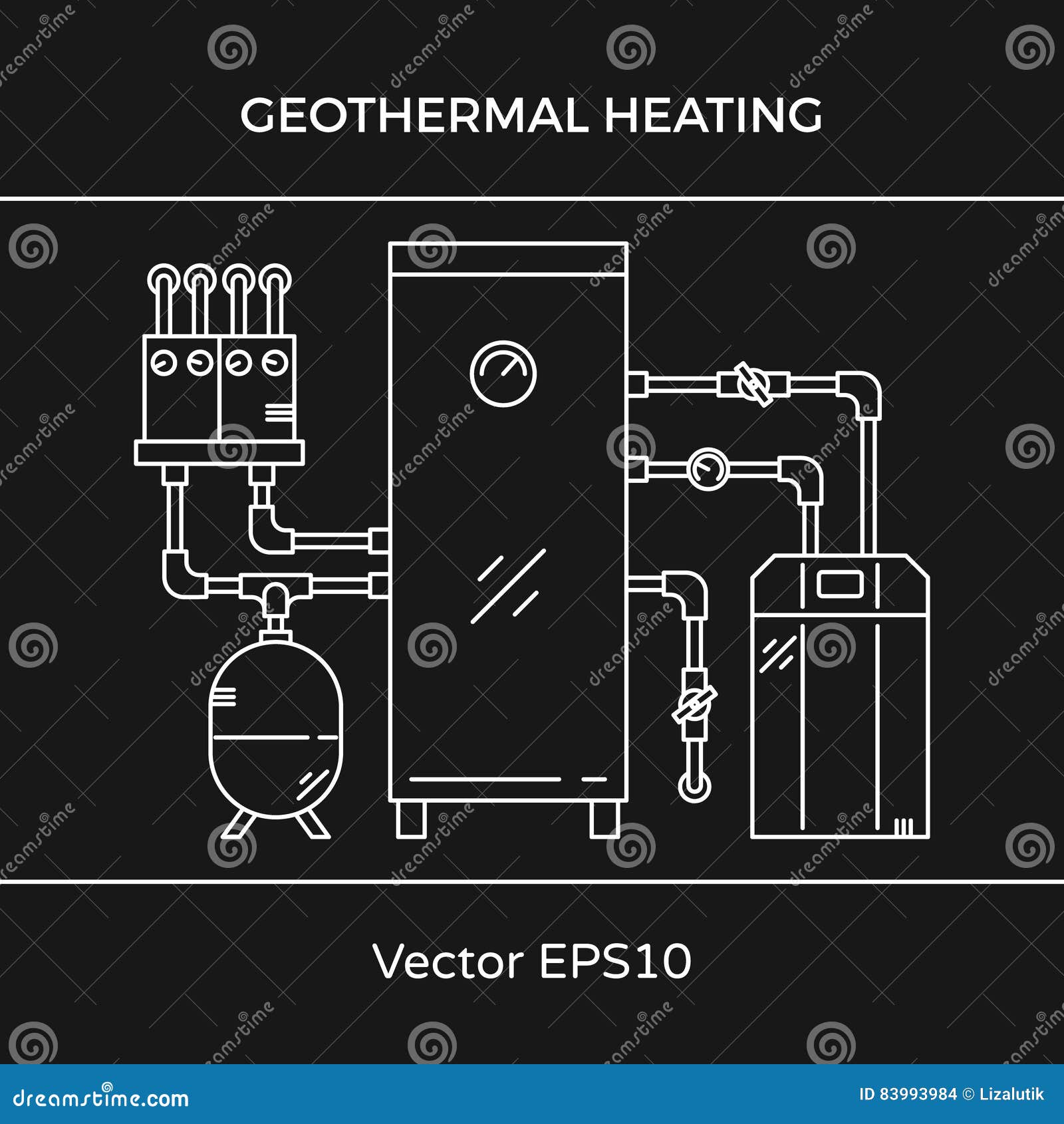 House Heating Vector Illustration Stock Vector - Illustration of ...