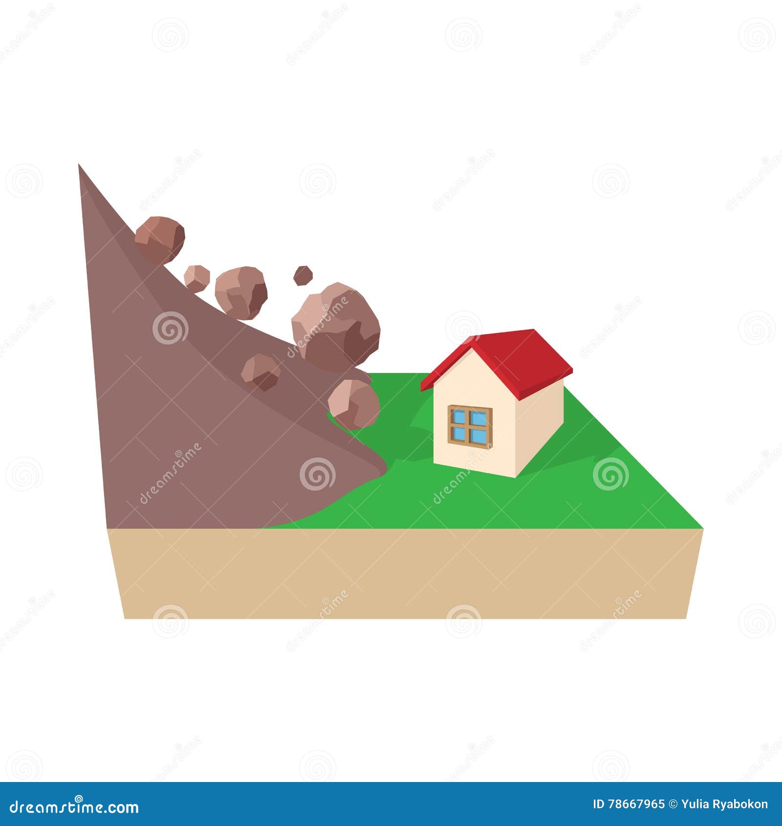 Rockfall Icon Cartoon Style Stock Illustrations – 15 Rockfall Icon ...